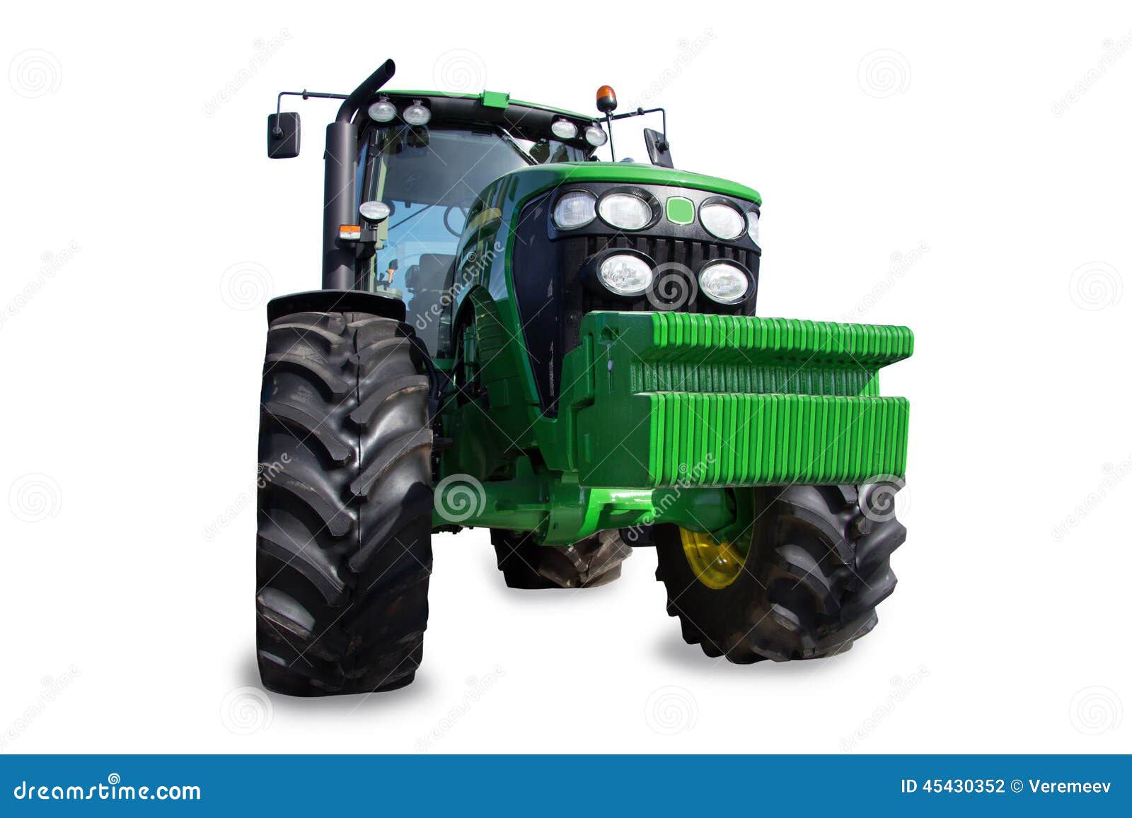 Trator em um fundo branco foto de stock. Imagem de espelho - 45430352