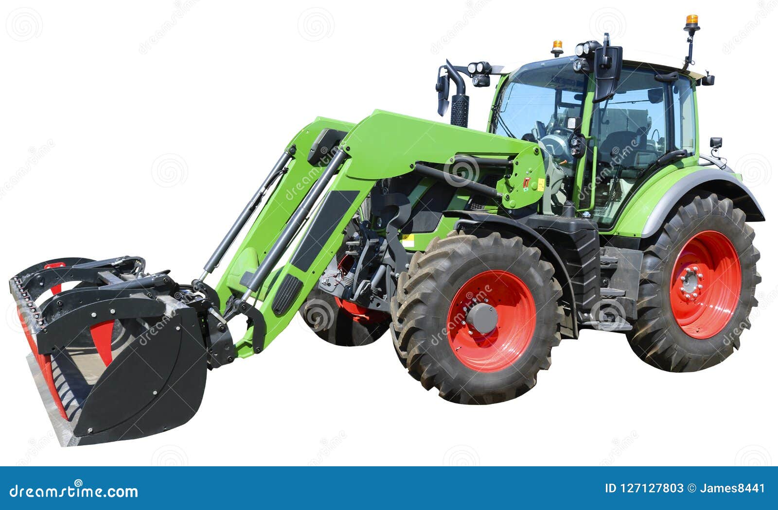 Trator Isolado No Fundo Branco Imagem de Stock - Imagem de modelo ...