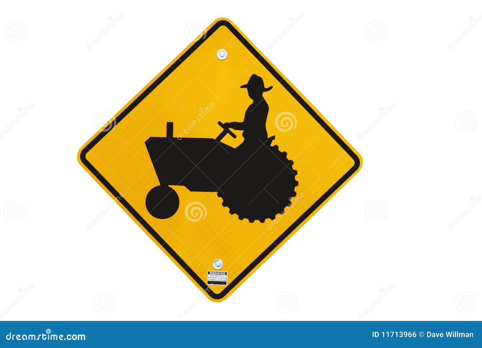Trator Warning Sign Isolated Stock Photo - Image of agriculture, sign ...