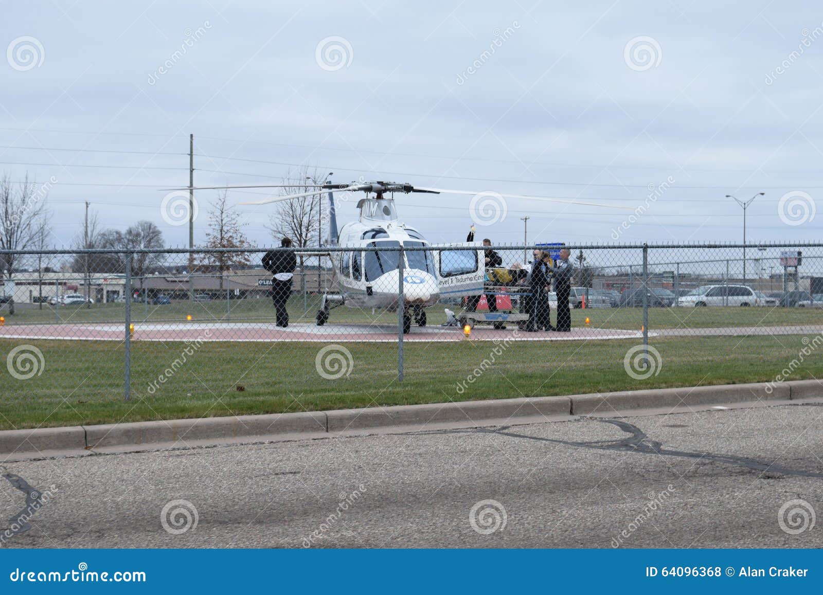 Trauma Patient on Stretcher Being Loaded into a Helicopter Editorial ...