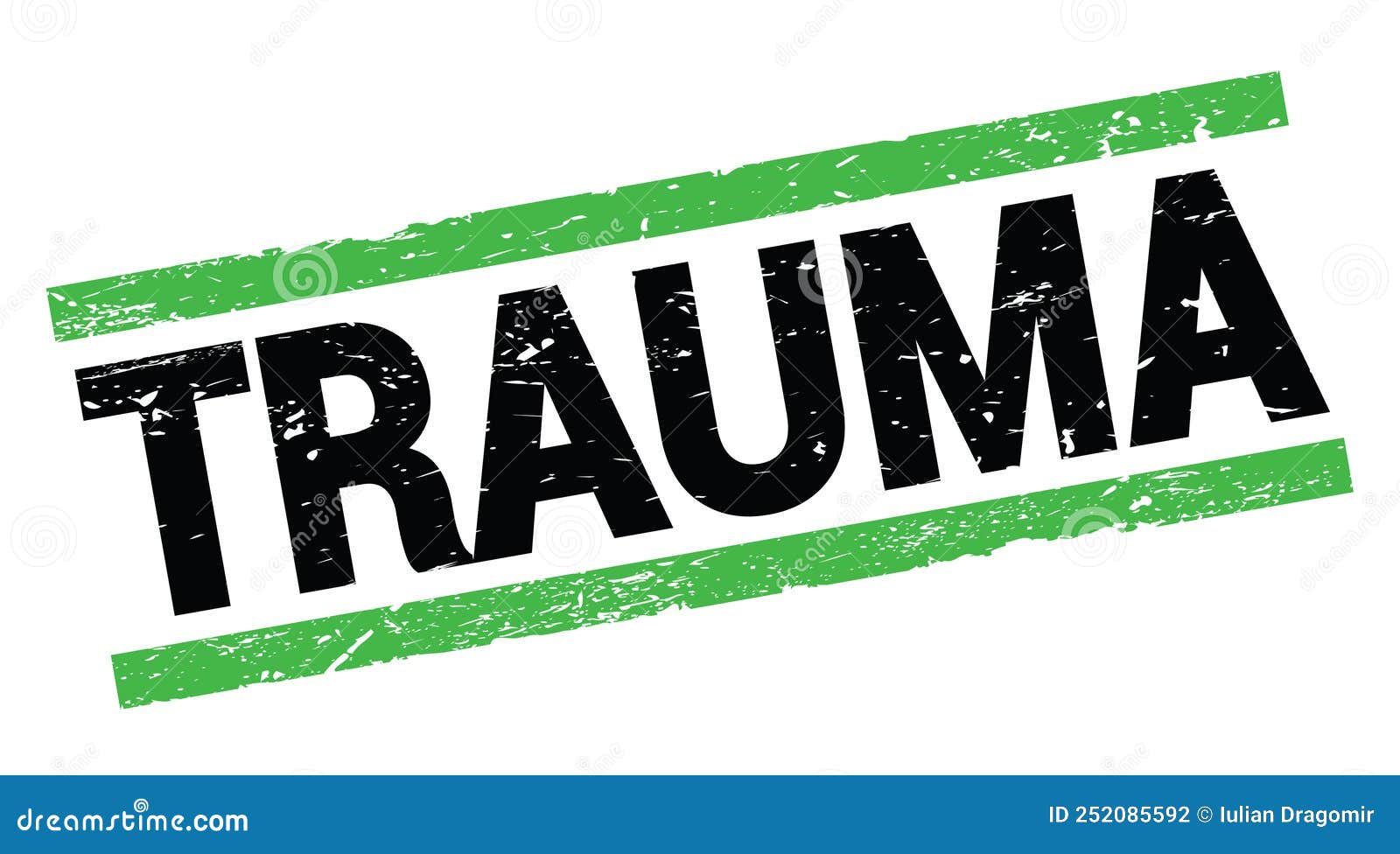 TRAUMA Text on Green Rectangle Stamp Sign Stock Illustration ...
