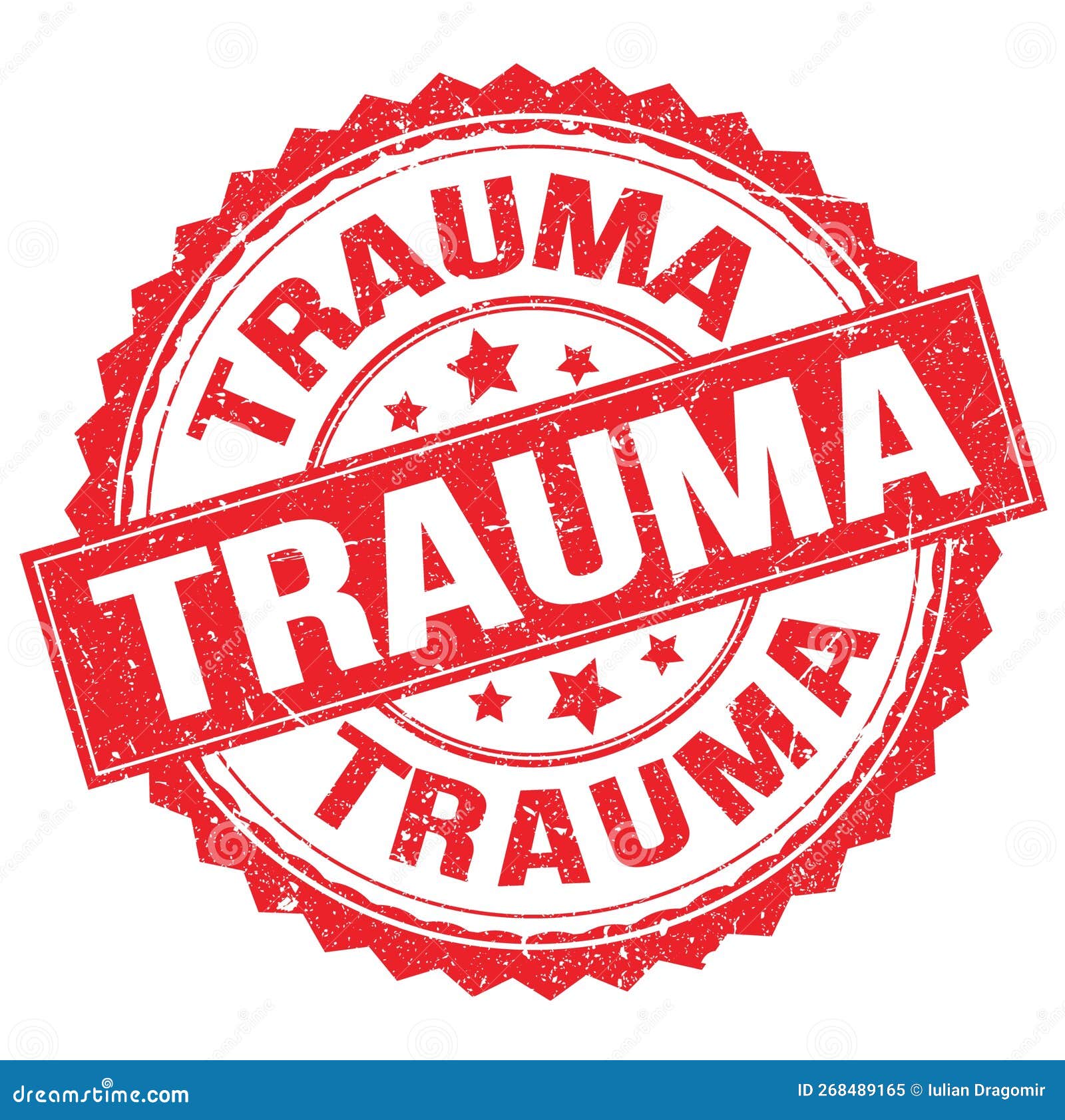 TRAUMA Text on Red Round Stamp Sign Stock Illustration - Illustration ...