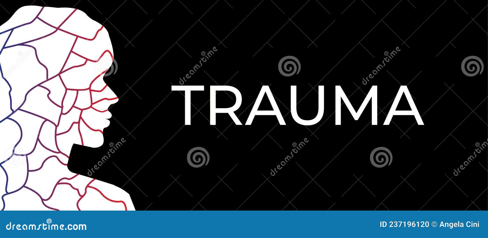 Trauma Vector Illustration with Person Stock Vector - Illustration of ...