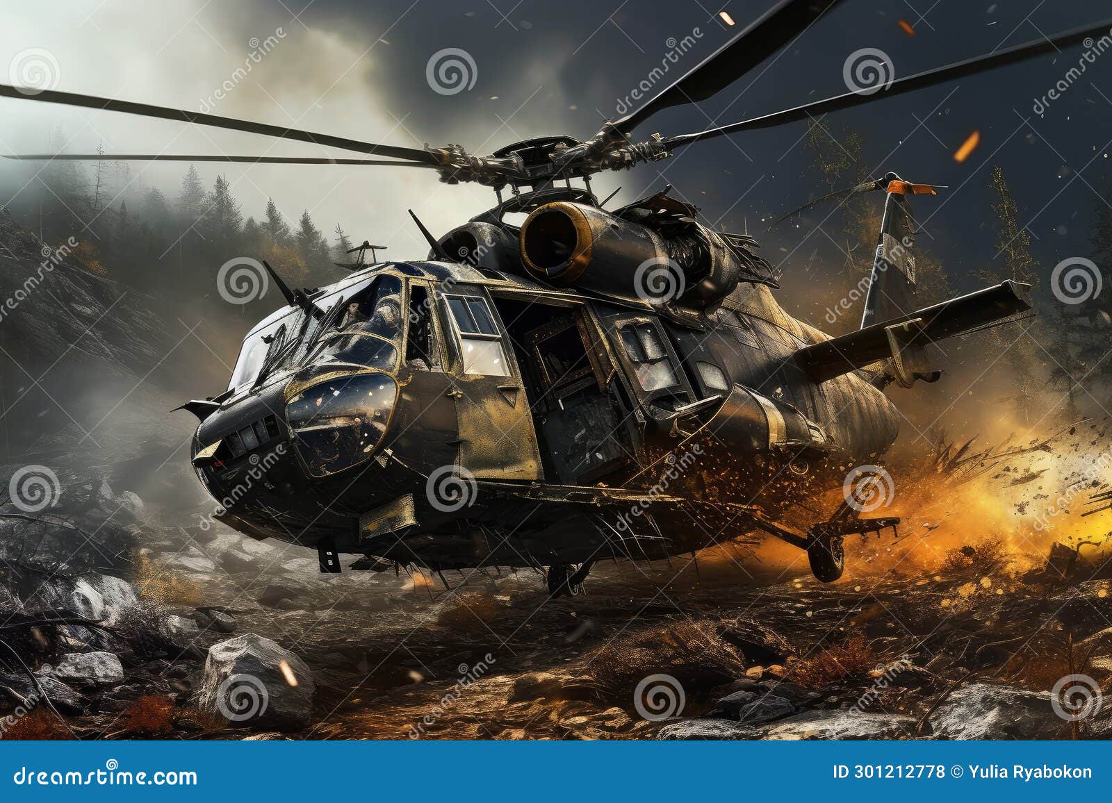 Crash Of Helicopter Stock Photography | CartoonDealer.com #277748876