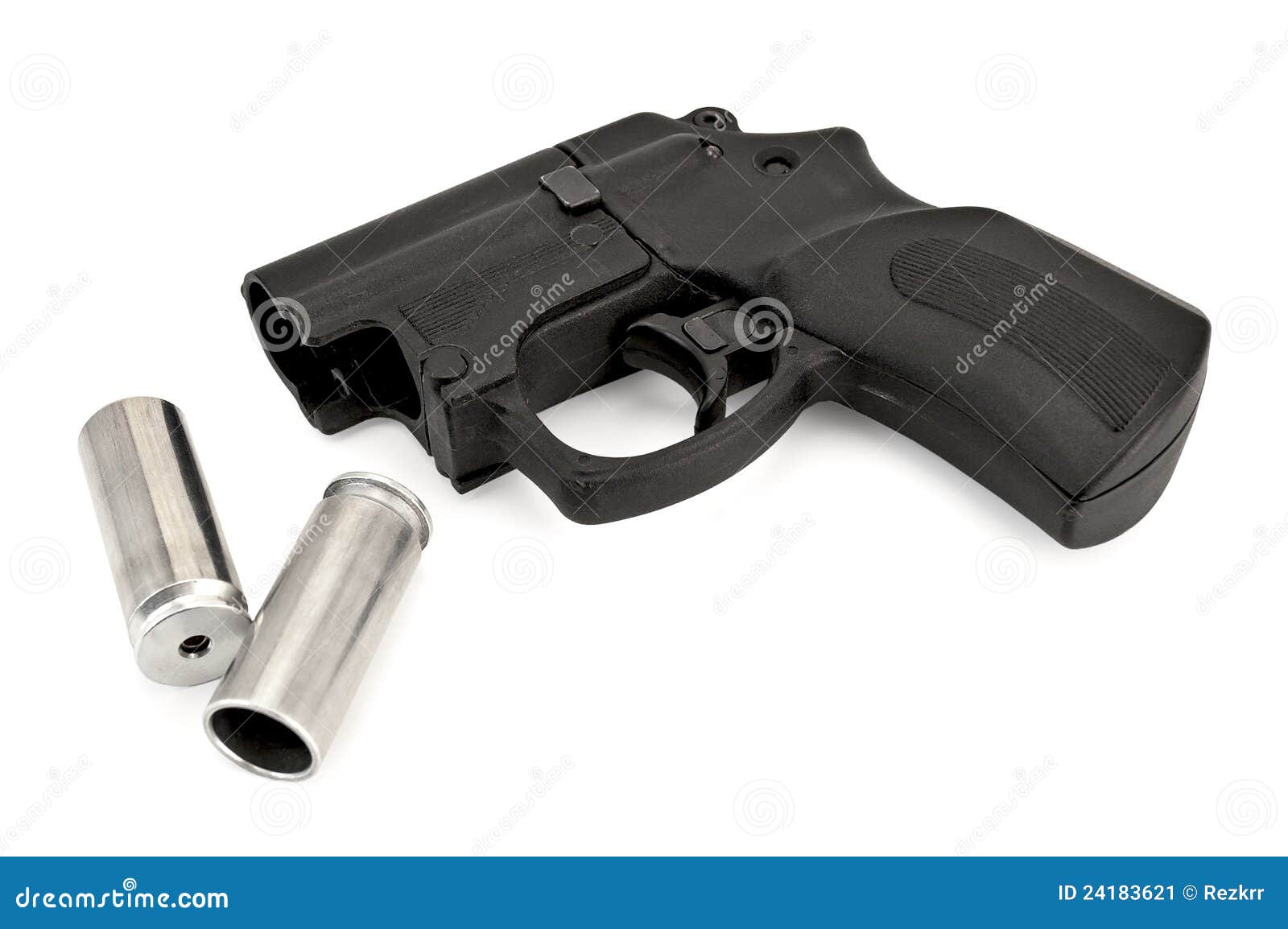 Traumatic Pistol with Ammunition Stock Image - Image of metal, handle ...
