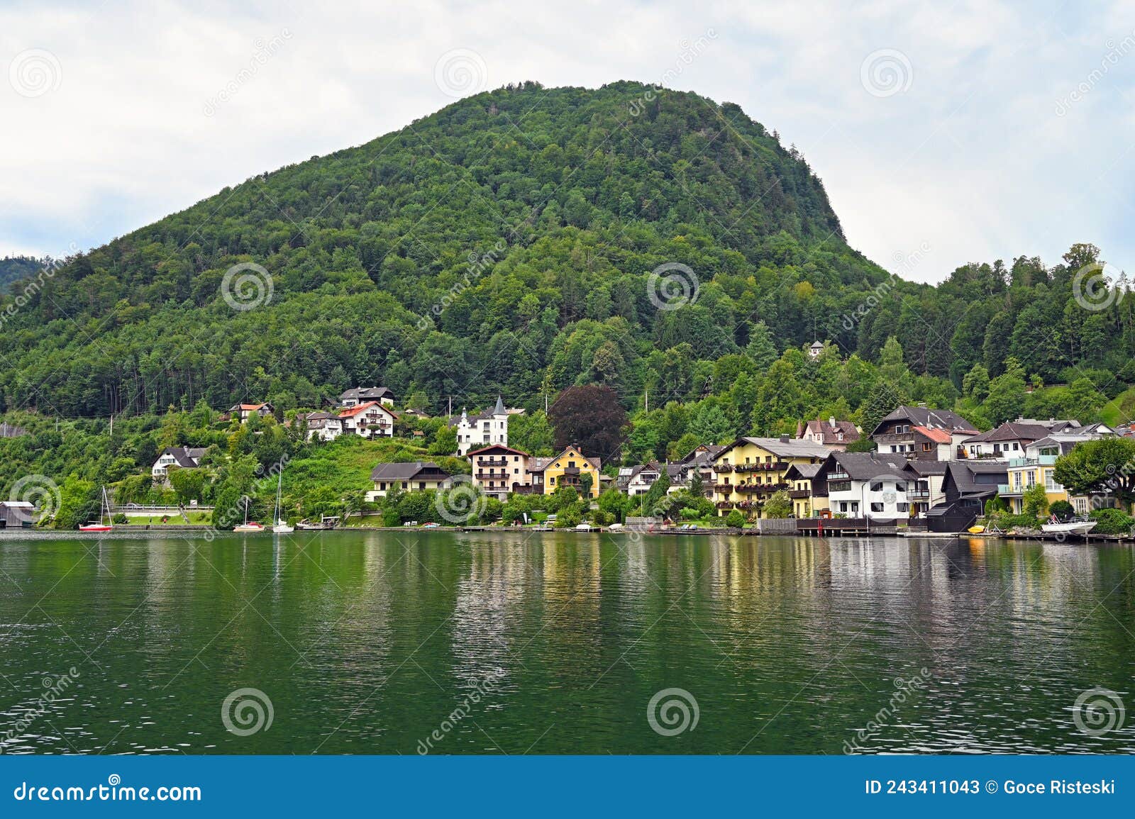 Traunkirchen on Lake Traun Traunsee in Austria Stock Image - Image of ...