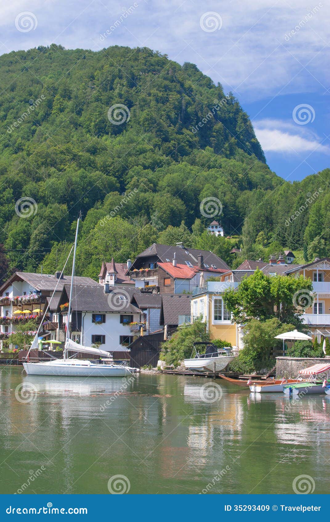 Traunkirchen,Traunsee,upper Austria Stock Image - Image of tourism ...