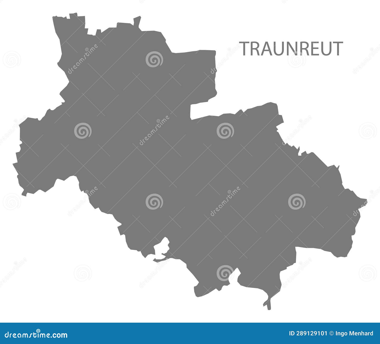 Traunreut German City Map Grey Illustration Silhouette Shape Stock ...