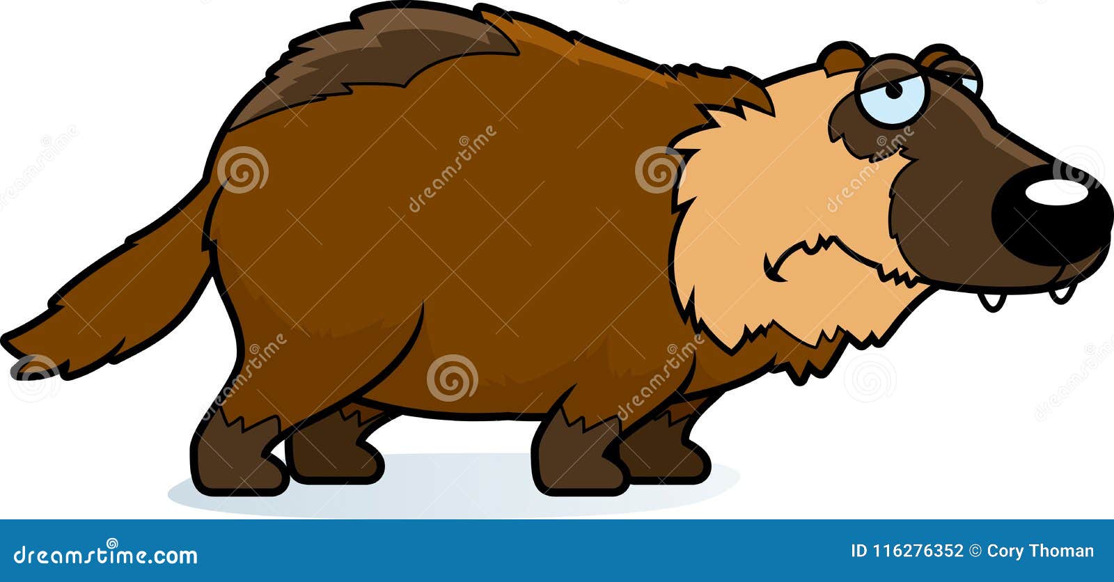 Trauriger Karikatur-Vielfrass Vektor Abbildung - Illustration von ... Trauriger Karikatur-Vielfrass Vektor Abbildung - Illustration von ...