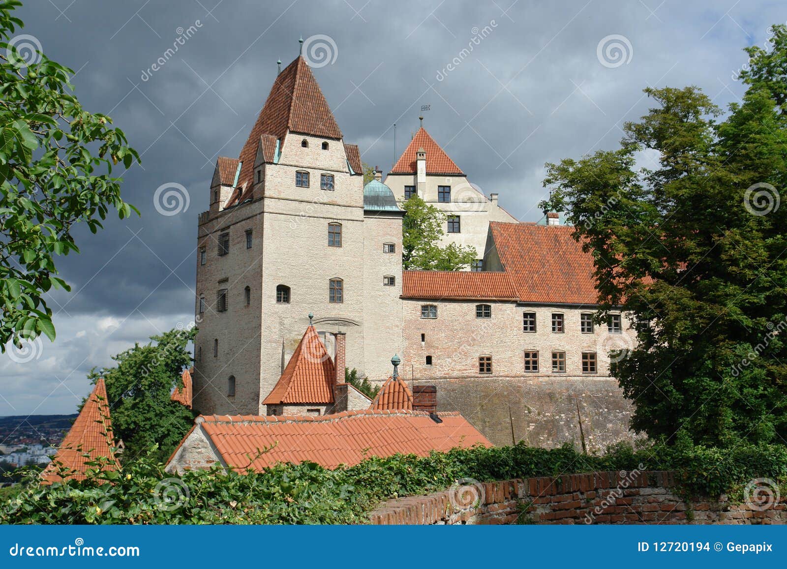 Trausnitz Castle stock photo. Image of bavaria, fortified - 12720194