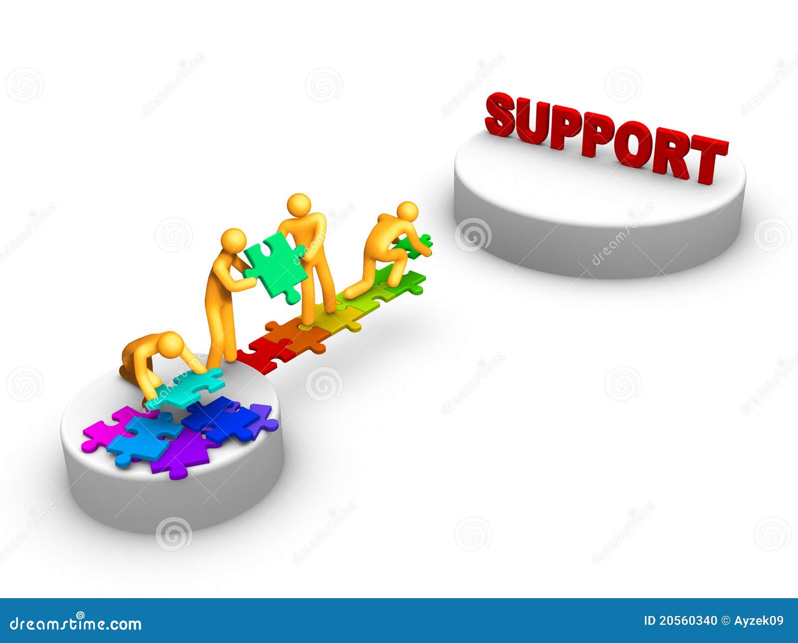 Travail D'équipe Pour Le Support Illustration Stock - Illustration du ...