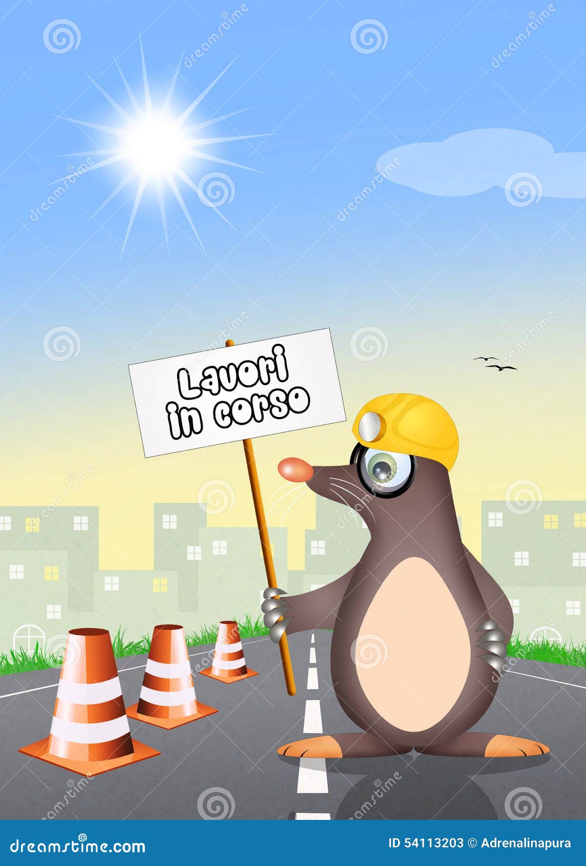 Travail en cours illustration stock. Illustration du travail - 54113203