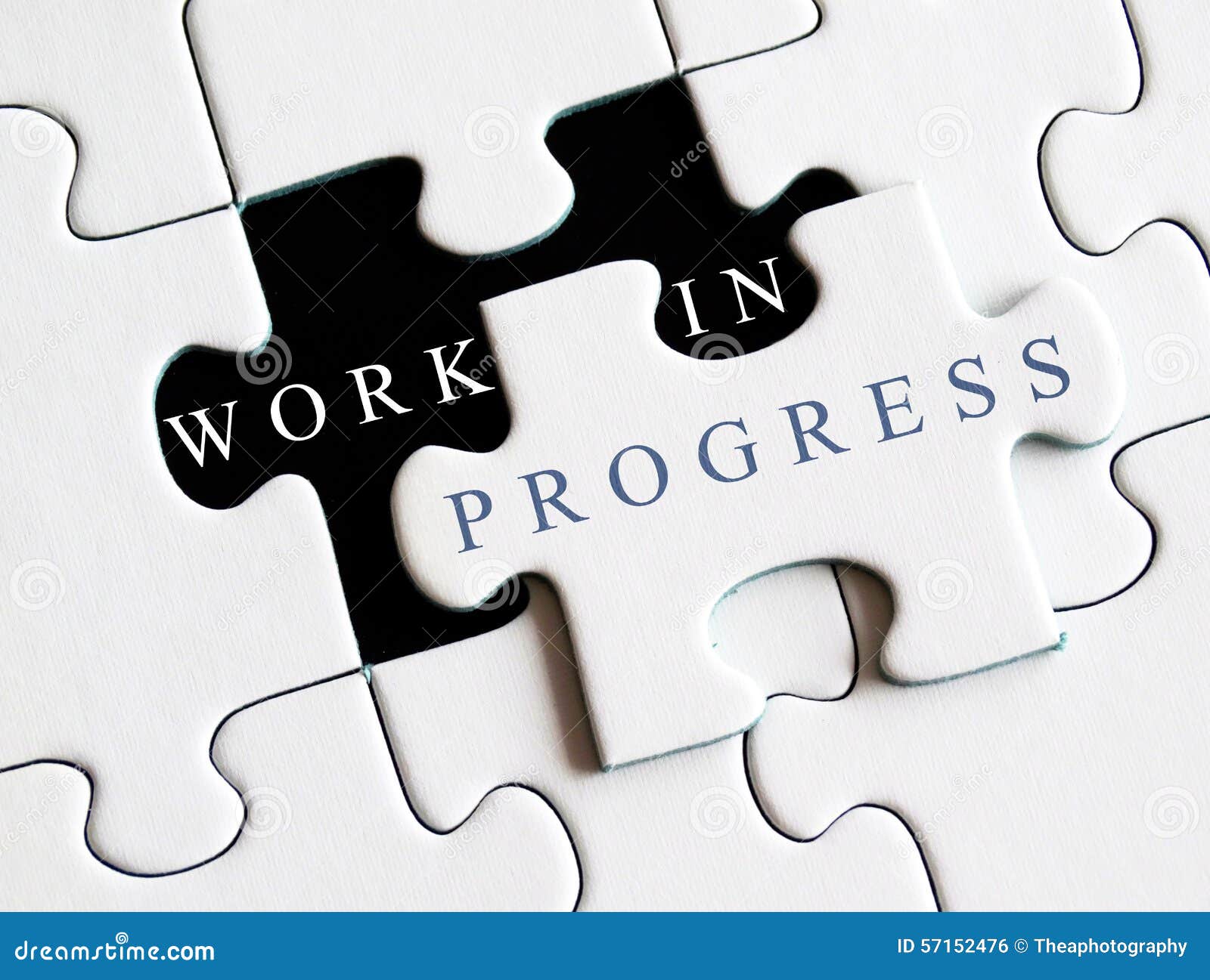 Travail en cours photo stock. Image du inachevé, texte - 57152476