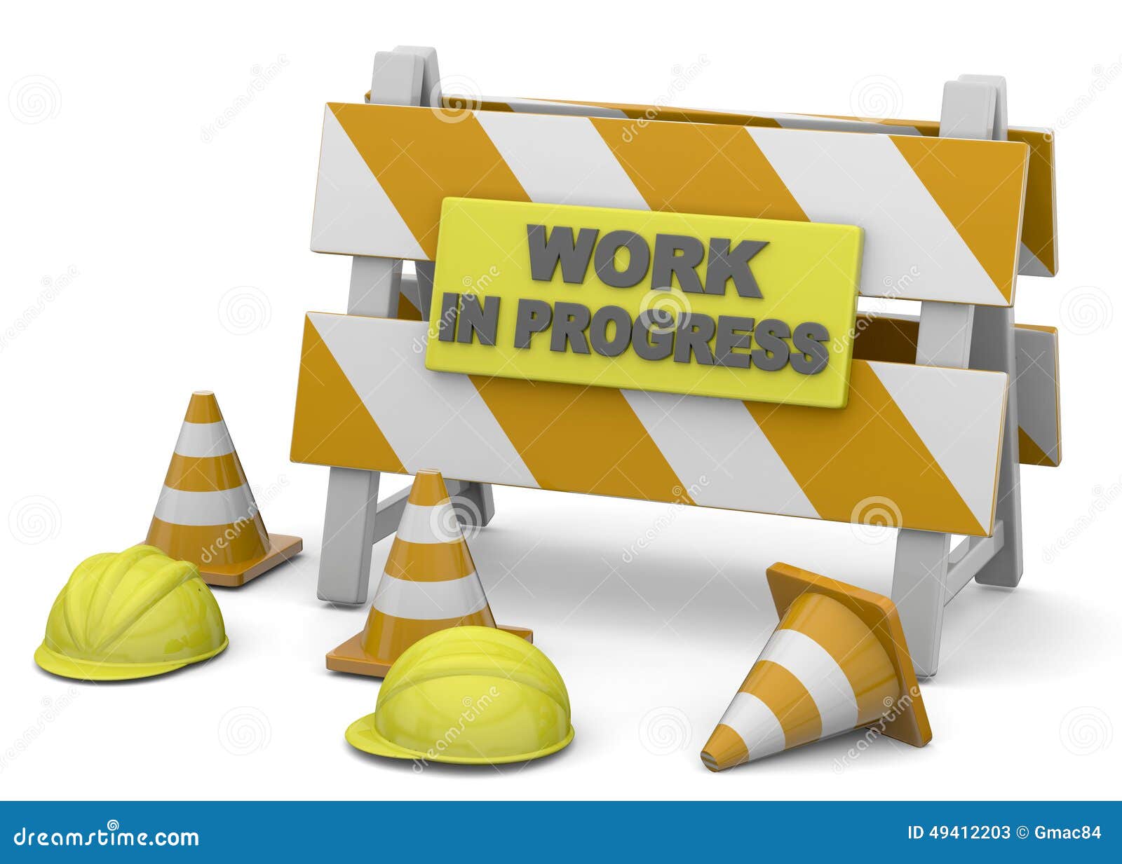 Travail en cours - 3D illustration stock. Illustration of travail ...