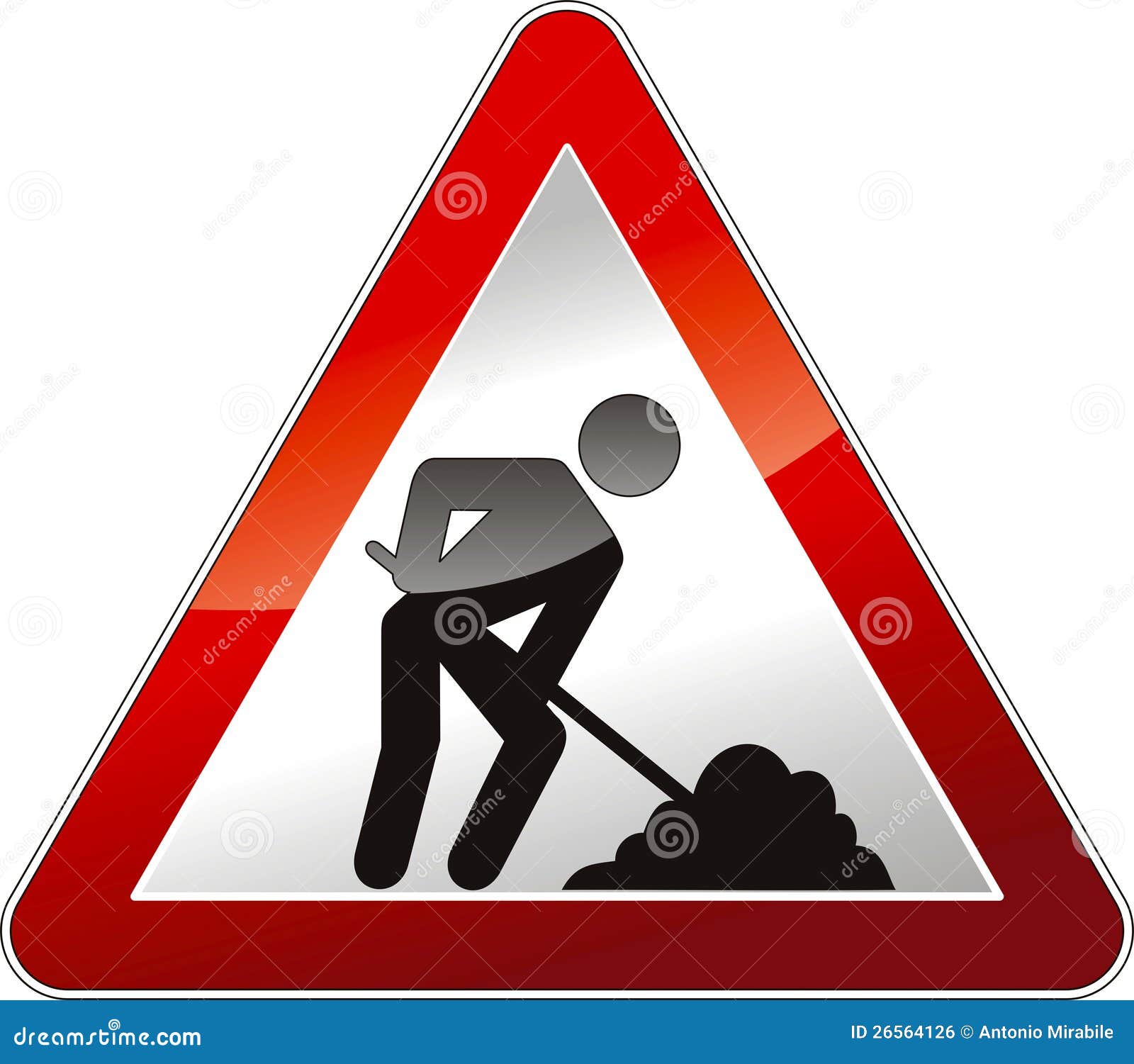 Travaux en cours illustration de vecteur. Illustration du signe - 26564126