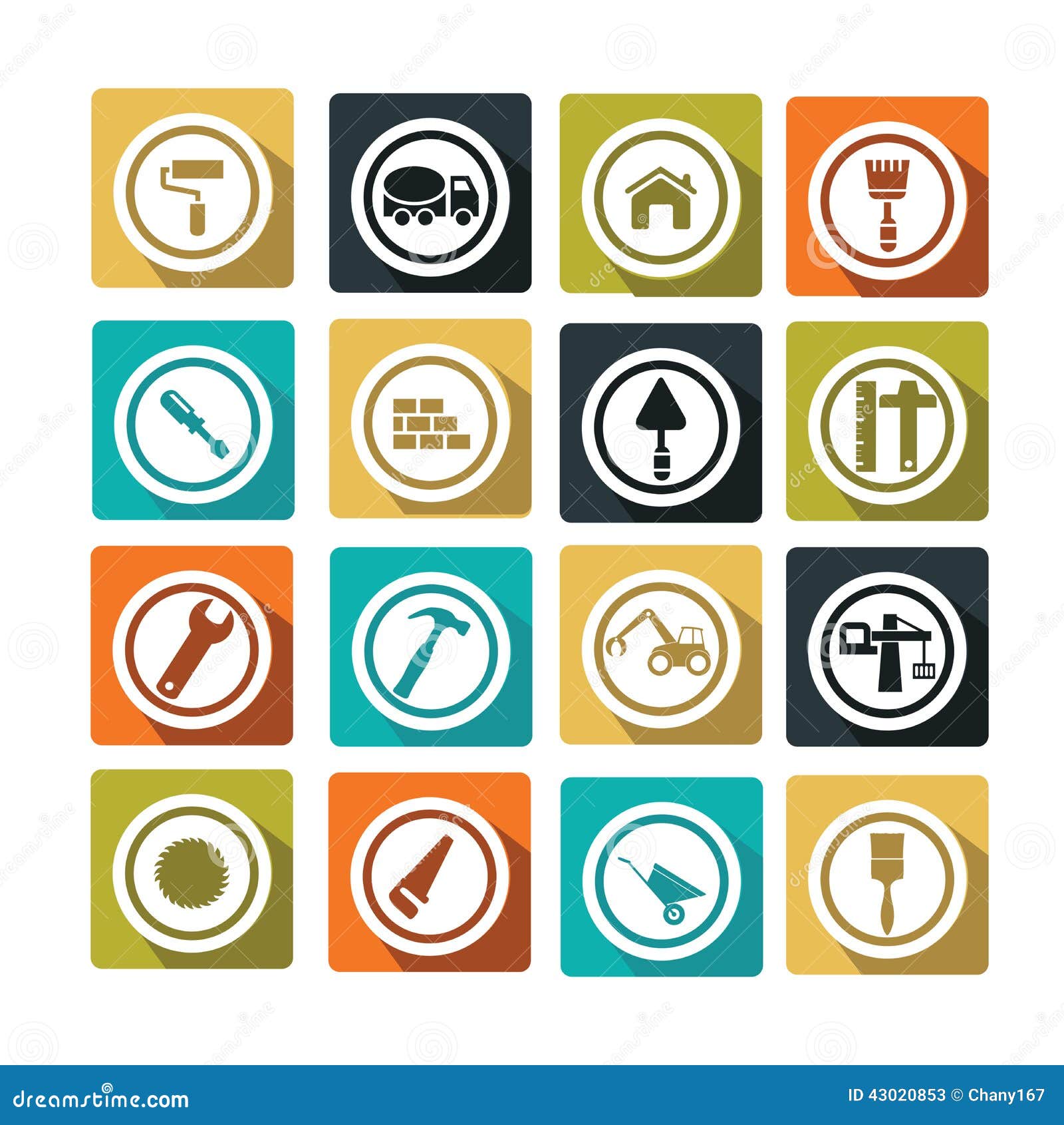 Travaux stock vector. Illustration of hang, hammer, blueprint - 43020853