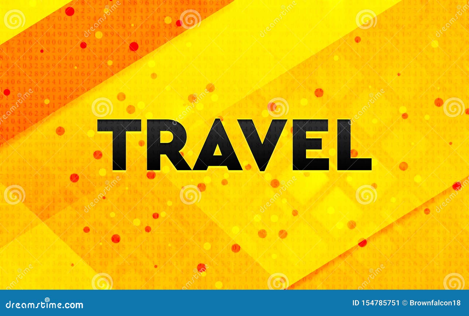 Travel Abstract Digital Banner Yellow Background Stock Illustration ...