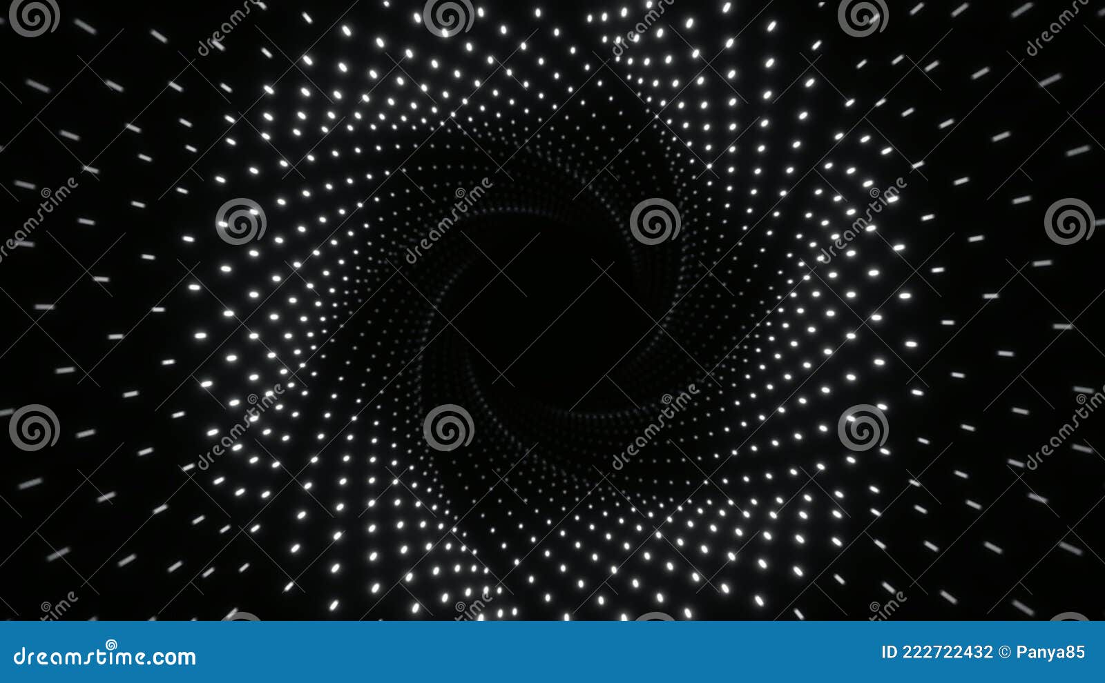 Travel through Abstract Speed Dots Tunnel. Stock Illustration ...