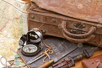Travel and Adventure Suitcase Stock Image - Image of geography ...