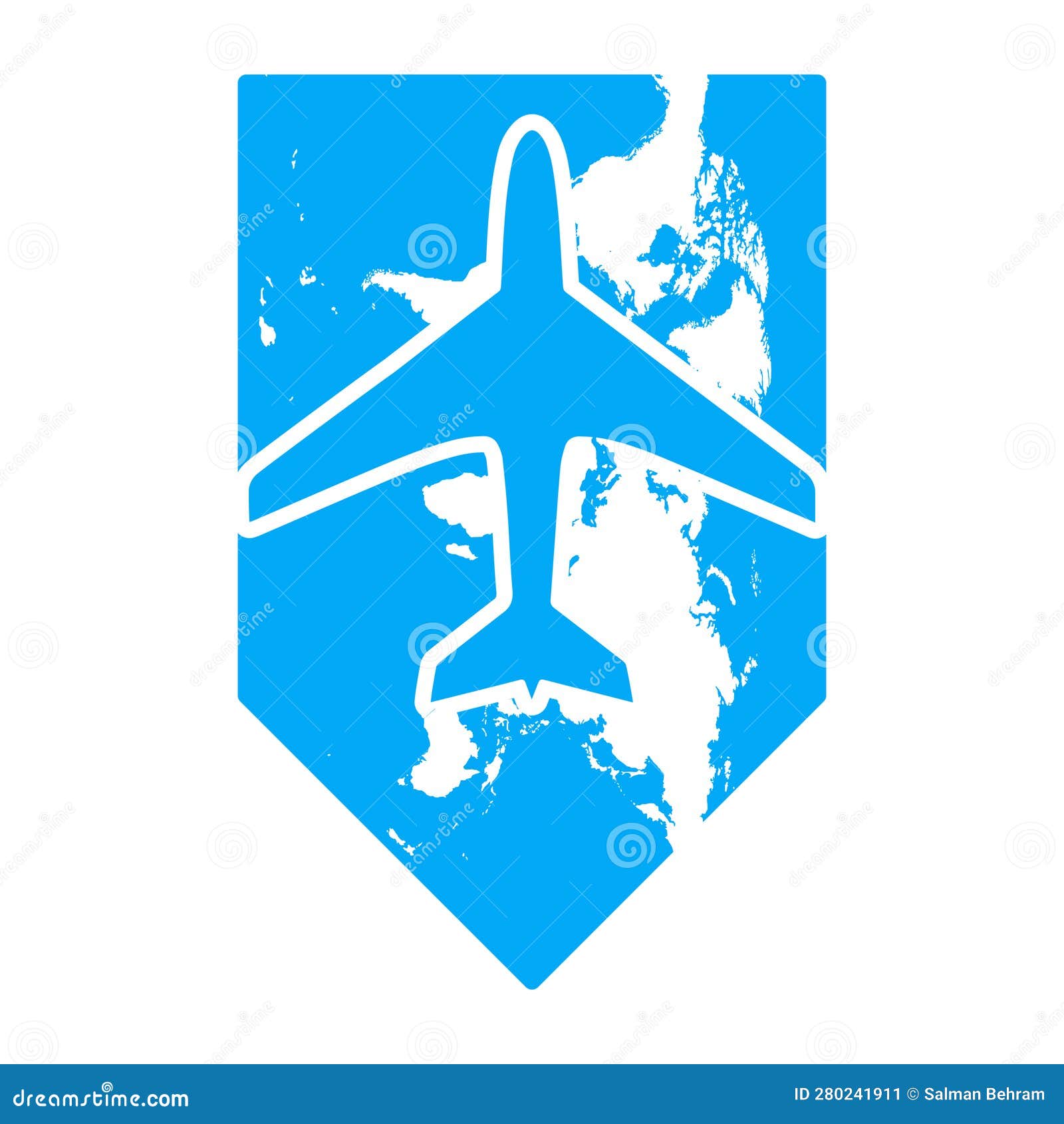 Travel Agency Logo with Tag Shape Vector Illustration Stock Vector ...