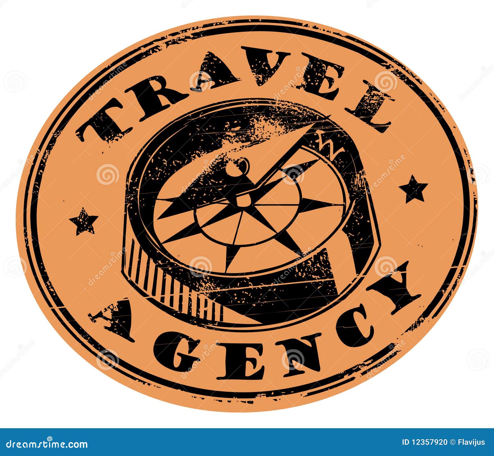 Travel agency stamp stock vector. Illustration of compass - 12357920