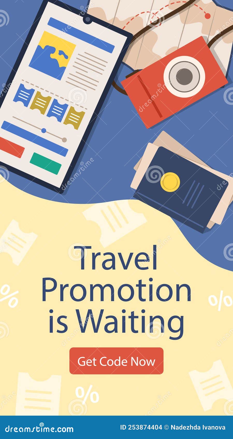 Travel Agency Template Design Vector Illustration. Stock Vector ...