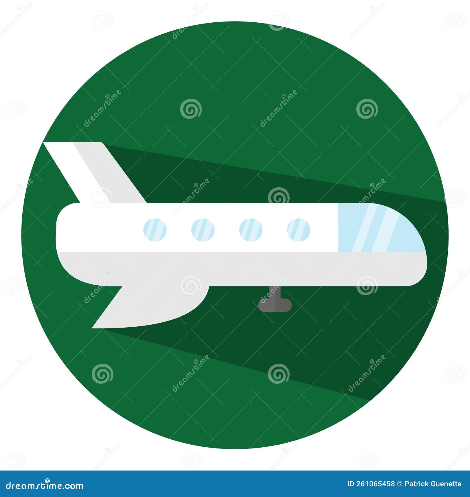 Travel airplane, icon stock vector. Illustration of plane - 261065458