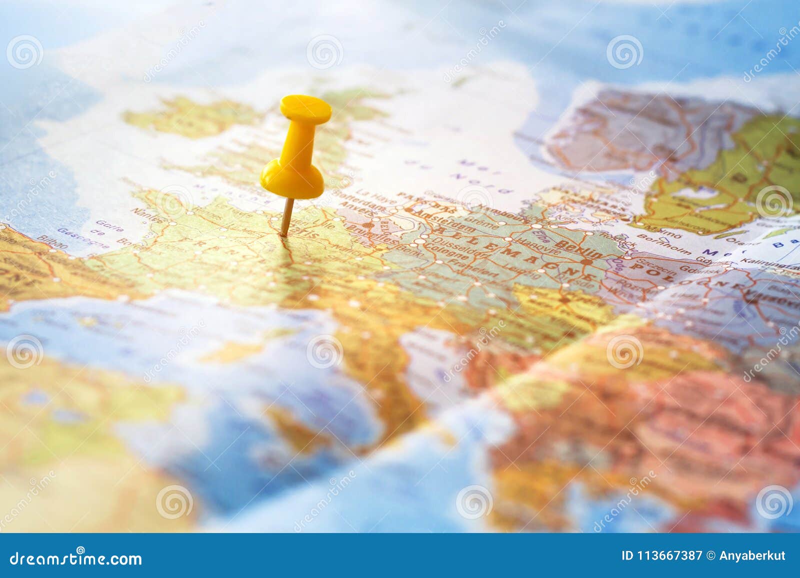 Thumbtack In The World Map Stock Photo | CartoonDealer.com #30729570