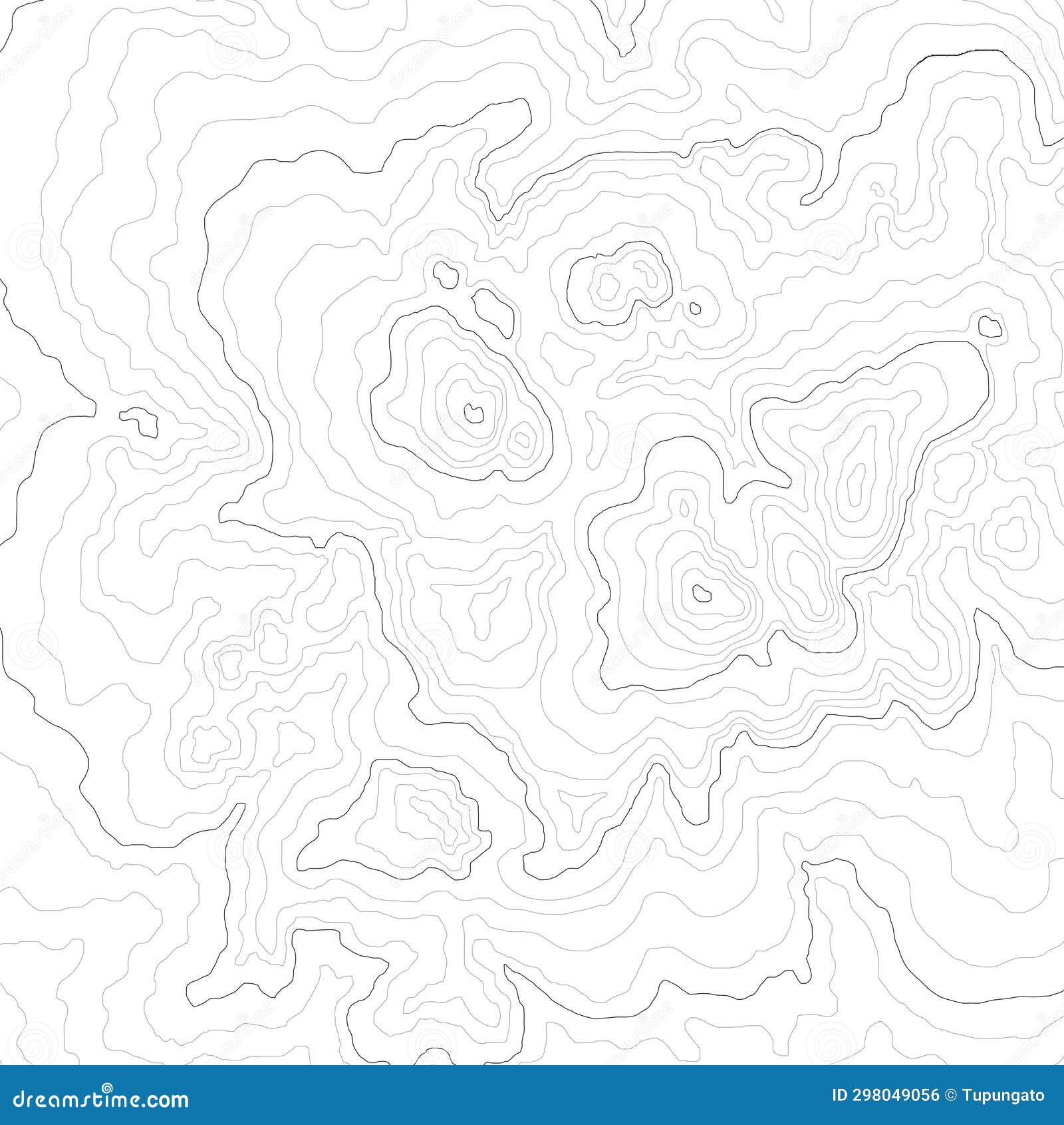 Imaginary Mountain Elevation Topography Map Cartoon Vector ...