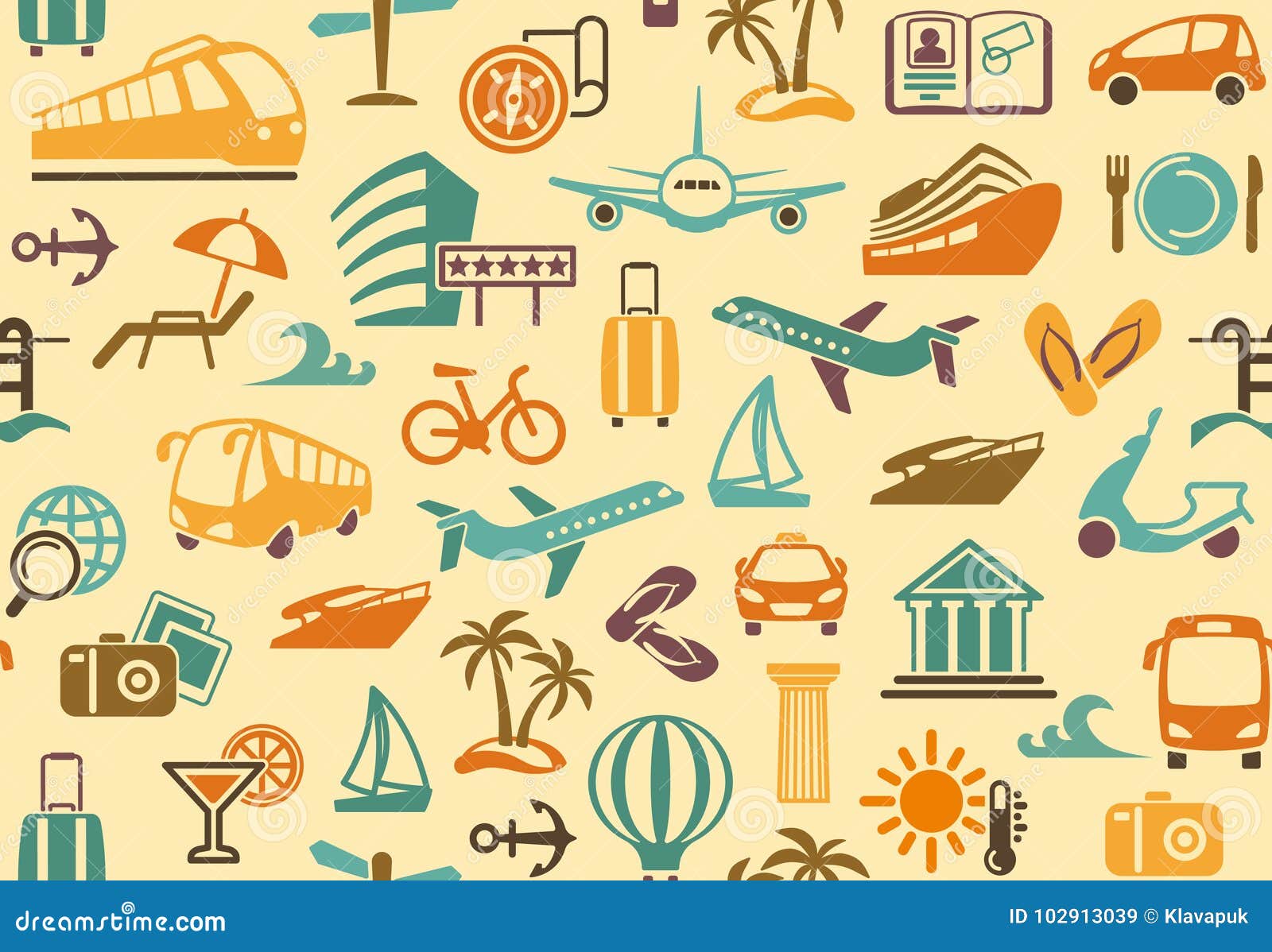 Travel Background. Vector Illustration Stock Vector - Illustration of ...