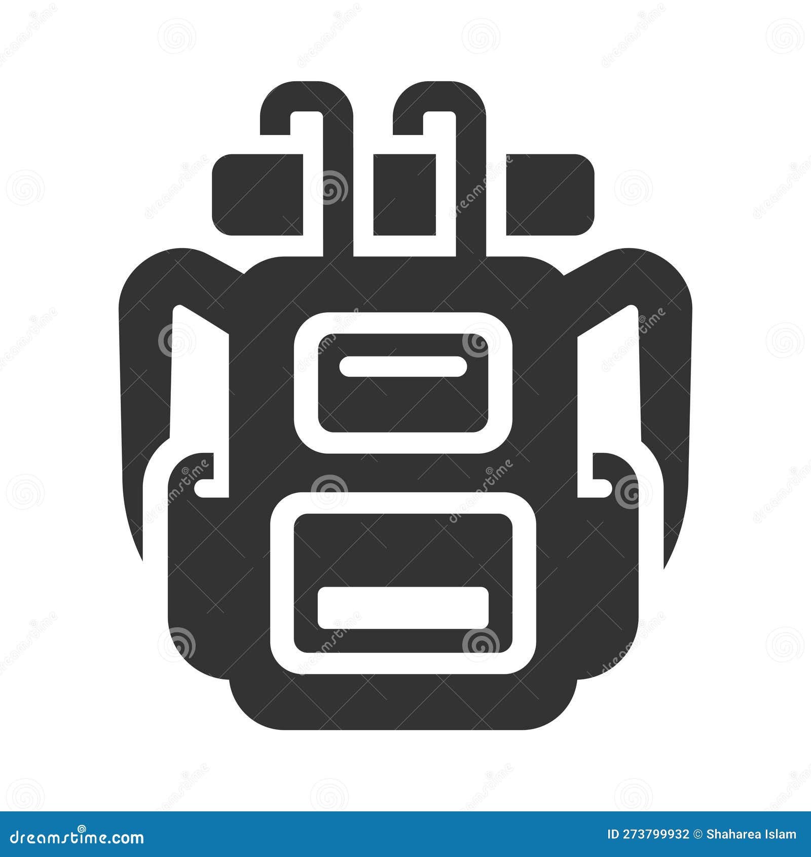 Travel backpack icon stock vector. Illustration of luggage - 273799932
