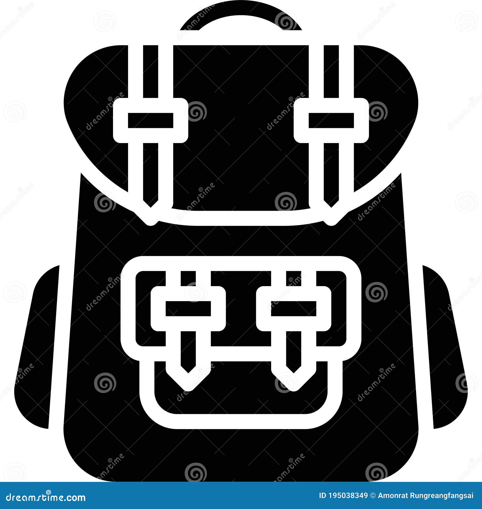 Travel Backpack Icon, Summer Vacation Related Vector Stock Vector ...