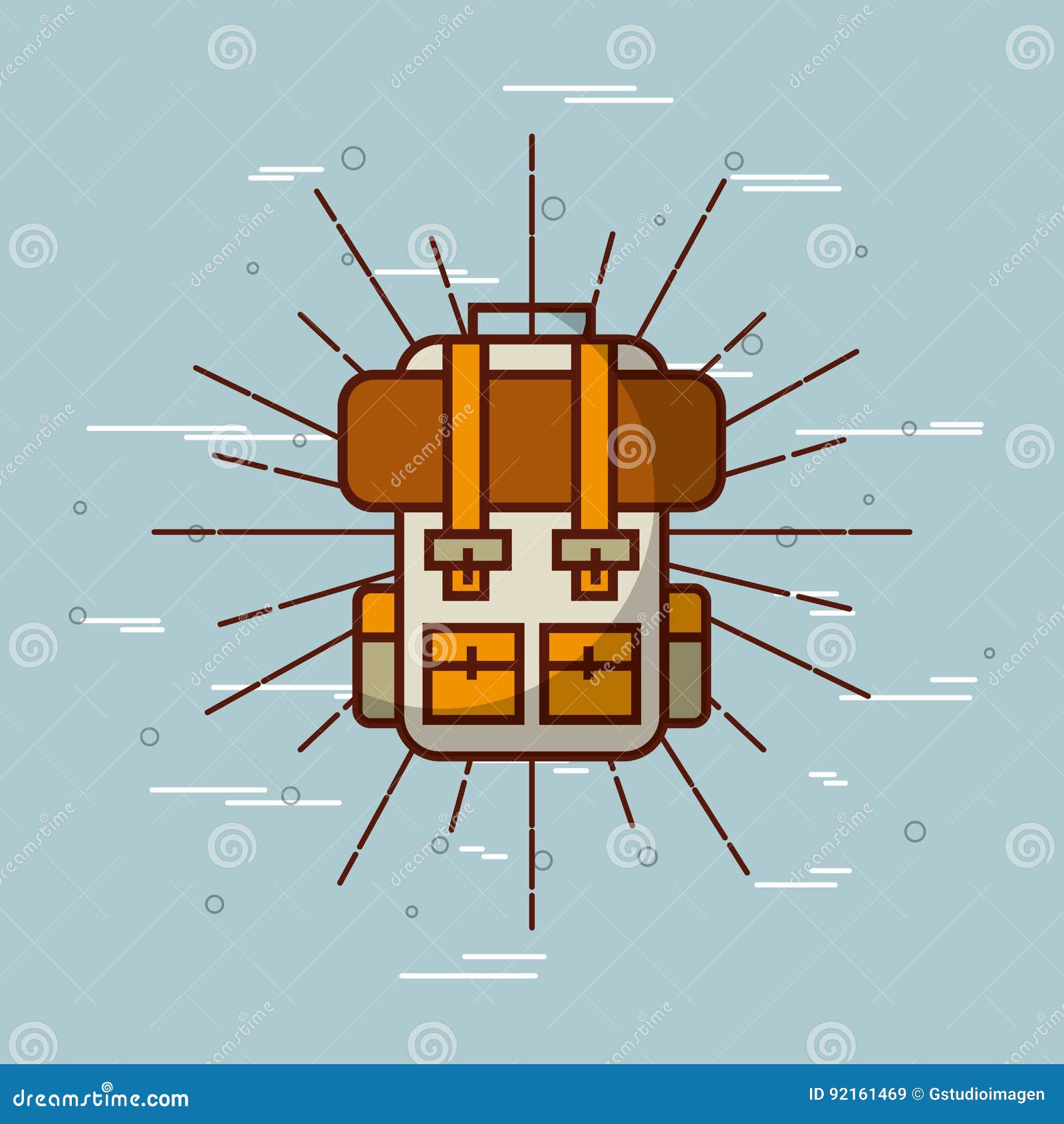 Travel Backpack Poster Image Stock Vector - Illustration of style ...