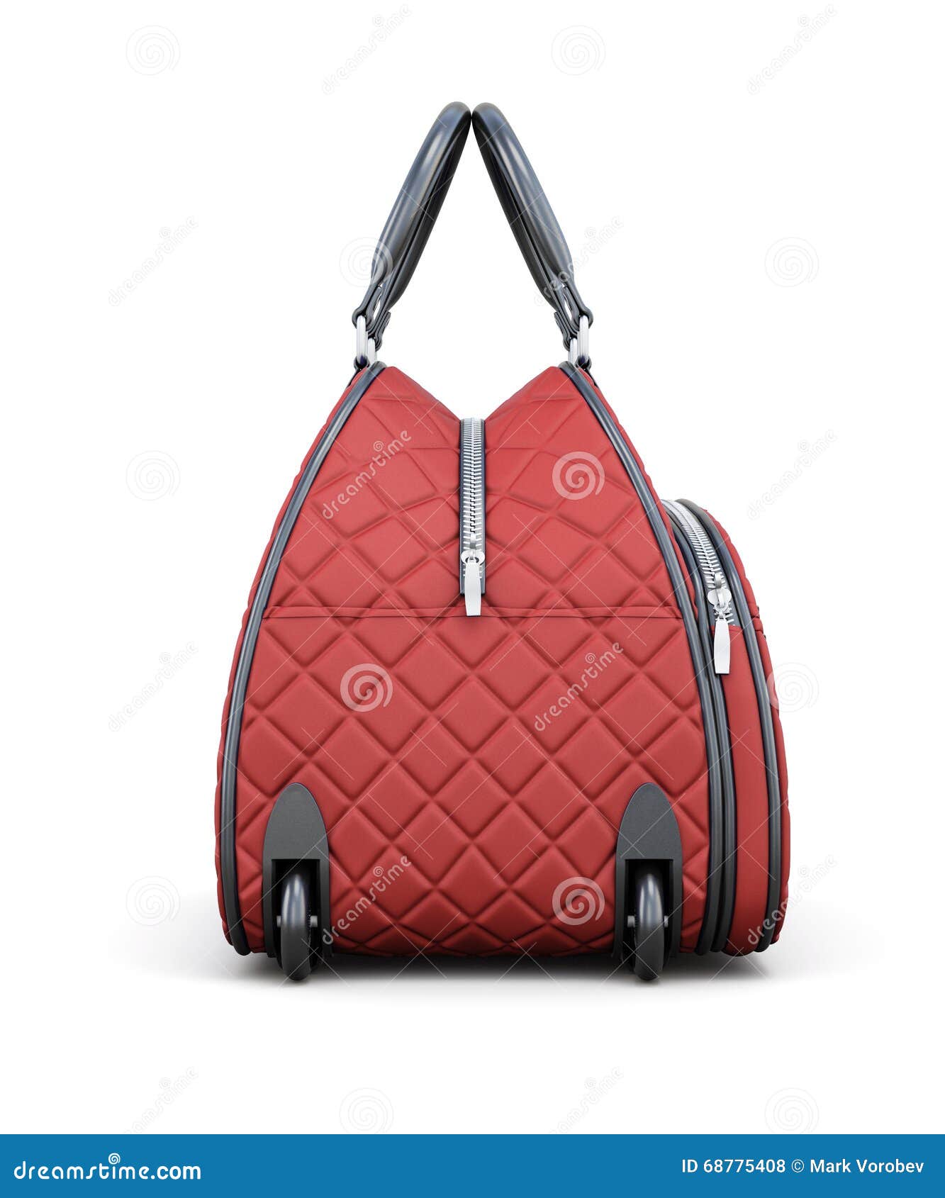 Travel Bag Isolated on White Background. Side View Stock Illustration ...