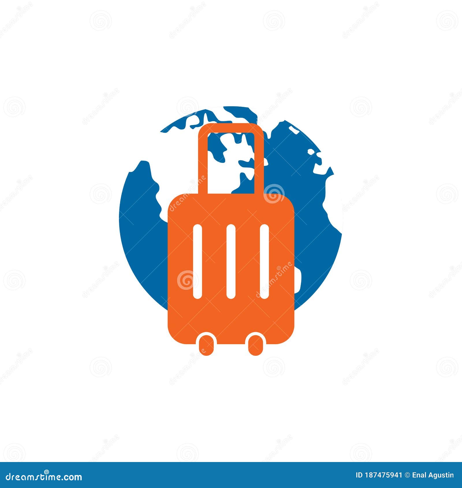 Travel Bag or Luggage or Suitcase Logo Design Template Stock Vector ...