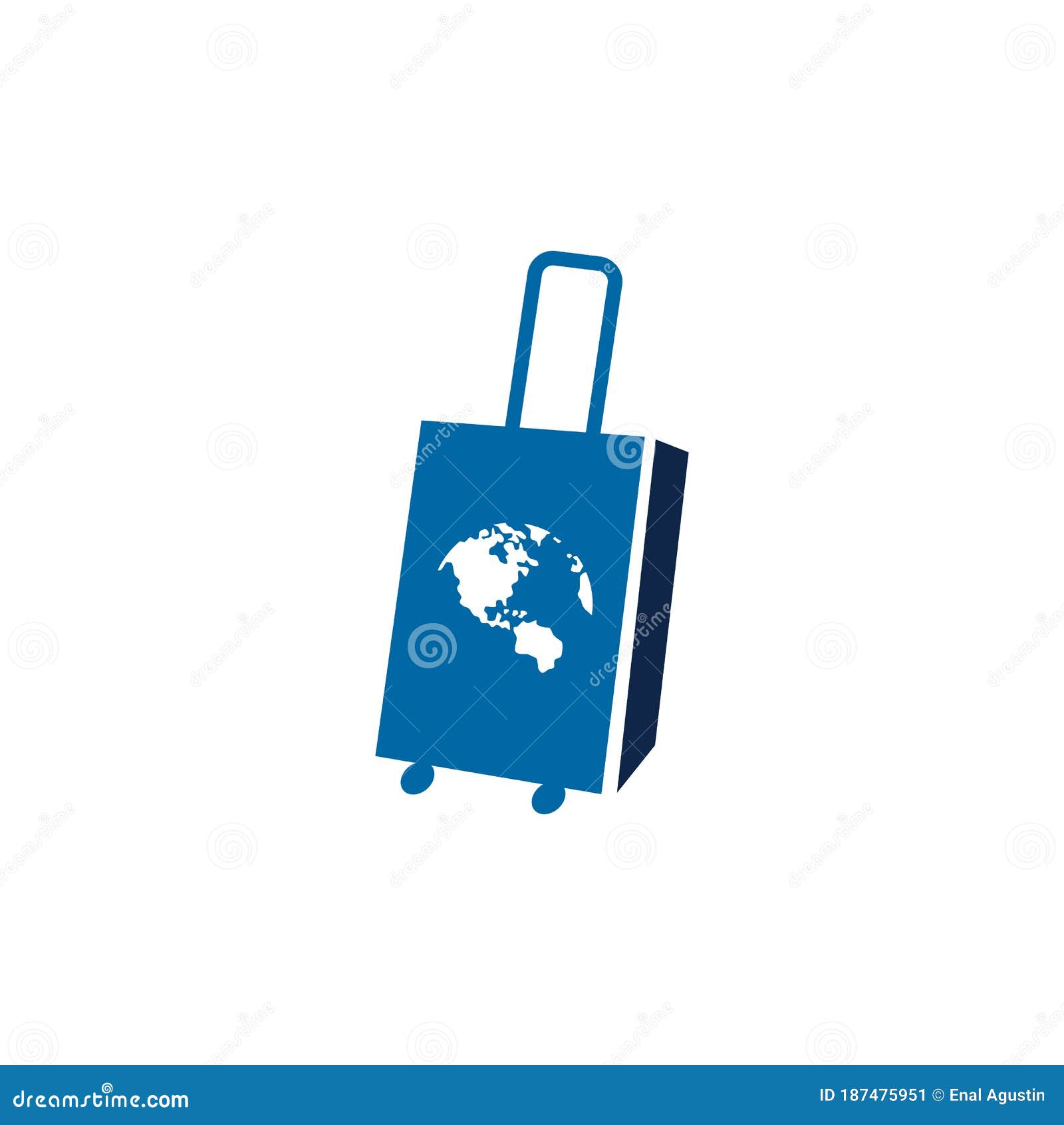 Travel Bag or Luggage or Suitcase Logo Design Template Stock Vector ...