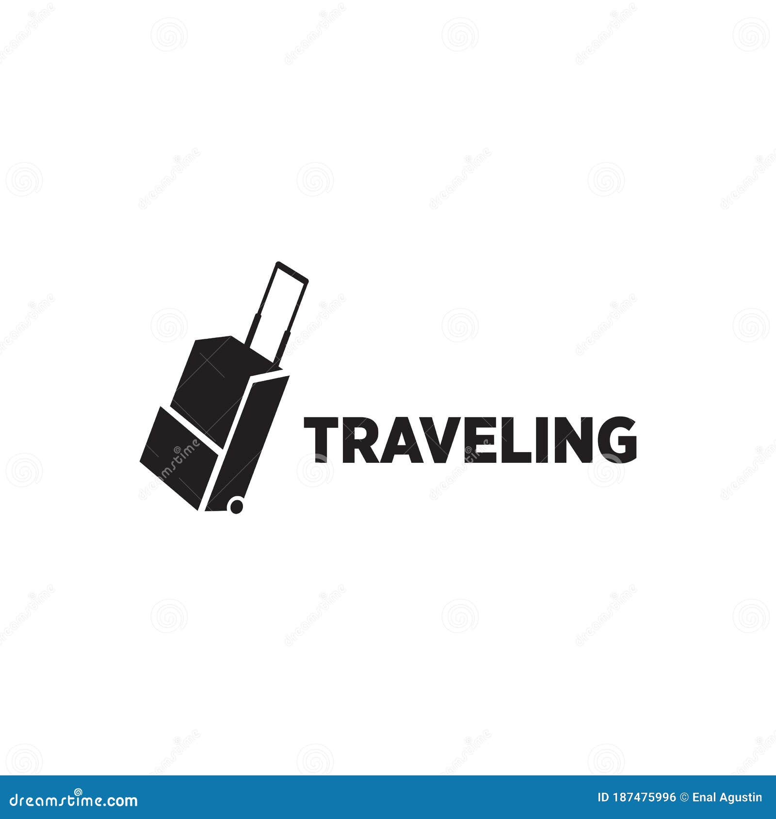 Travel Bag or Luggage or Suitcase Logo Design Template Stock Vector ...