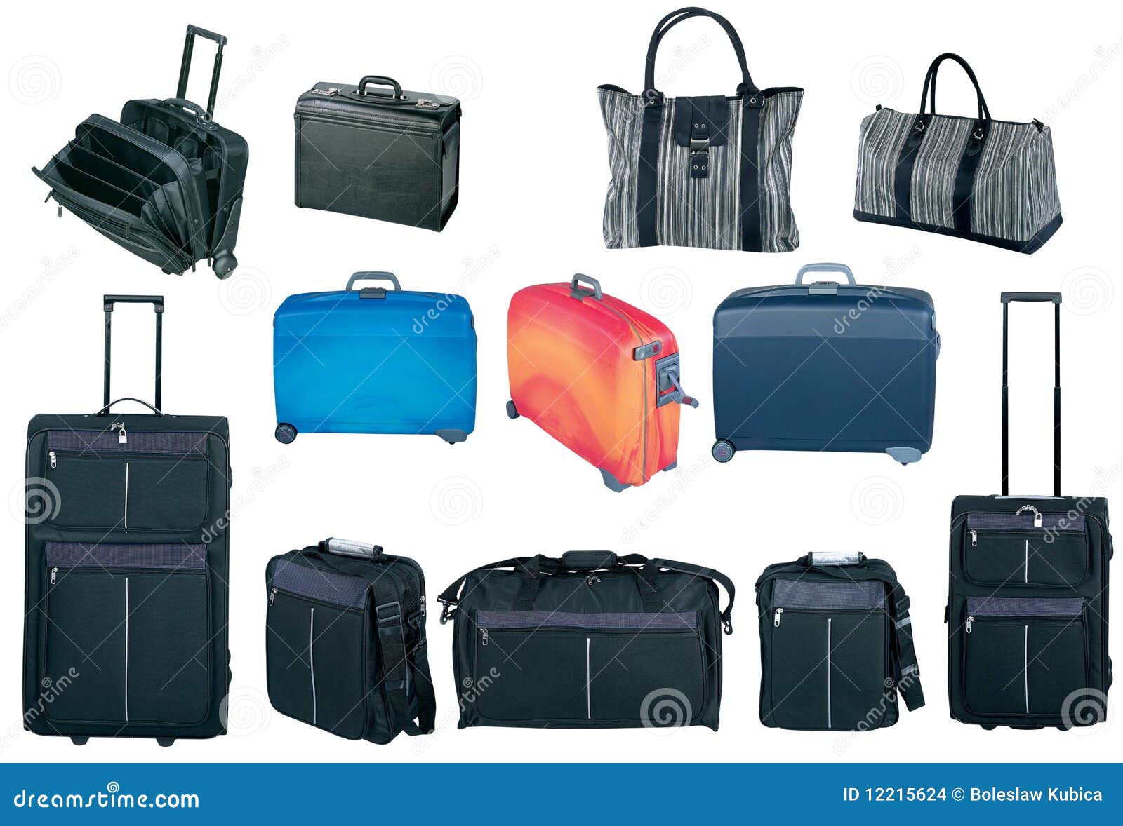Travel Bags and Suitcases Collection Stock Photo - Image of station ...