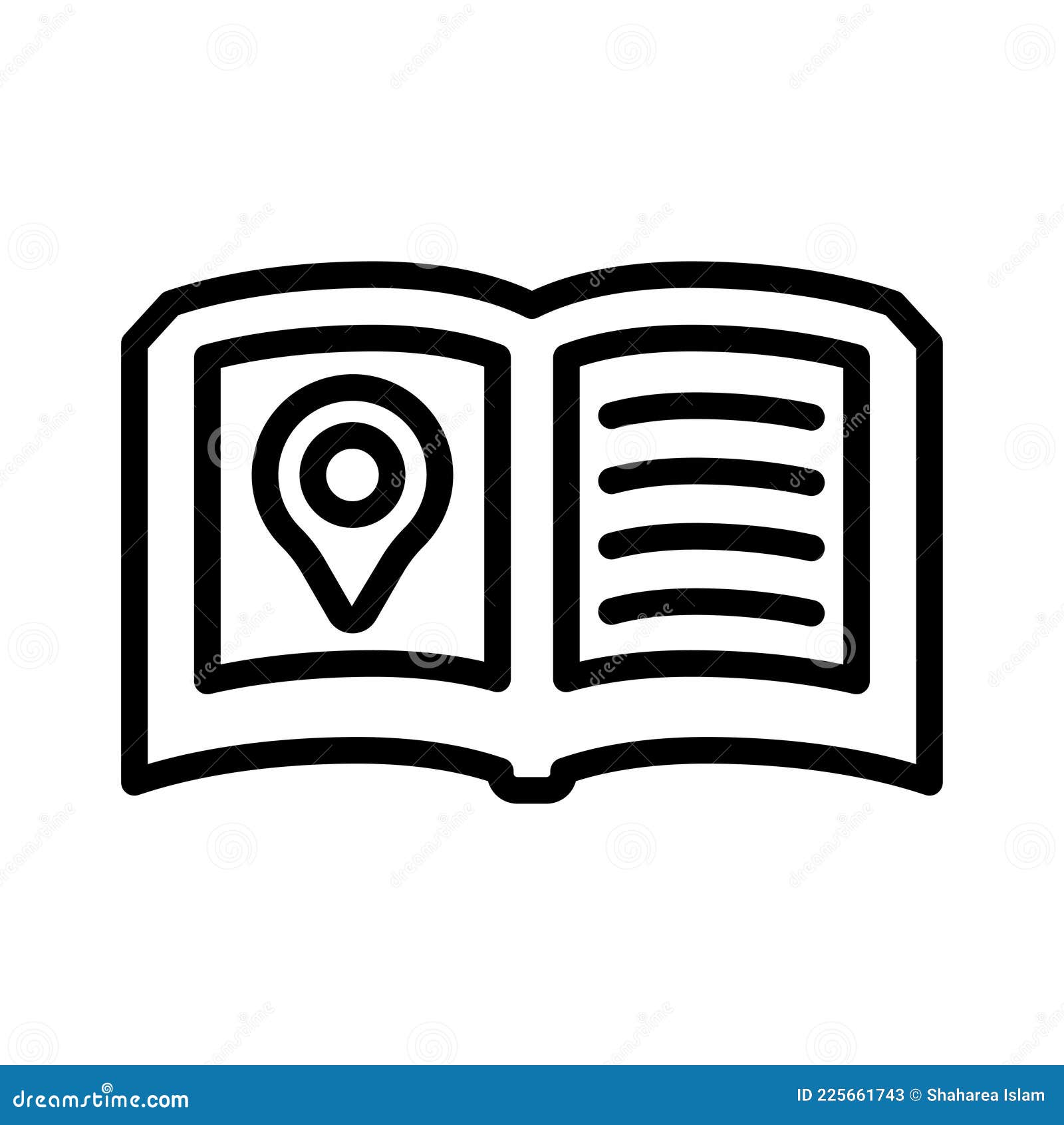 Travel book icon stock vector. Illustration of designed - 225661743