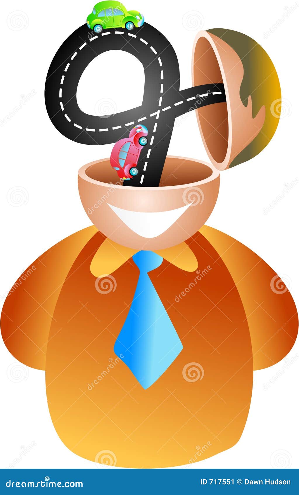 Travel brain stock illustration. Illustration of isolated - 717551