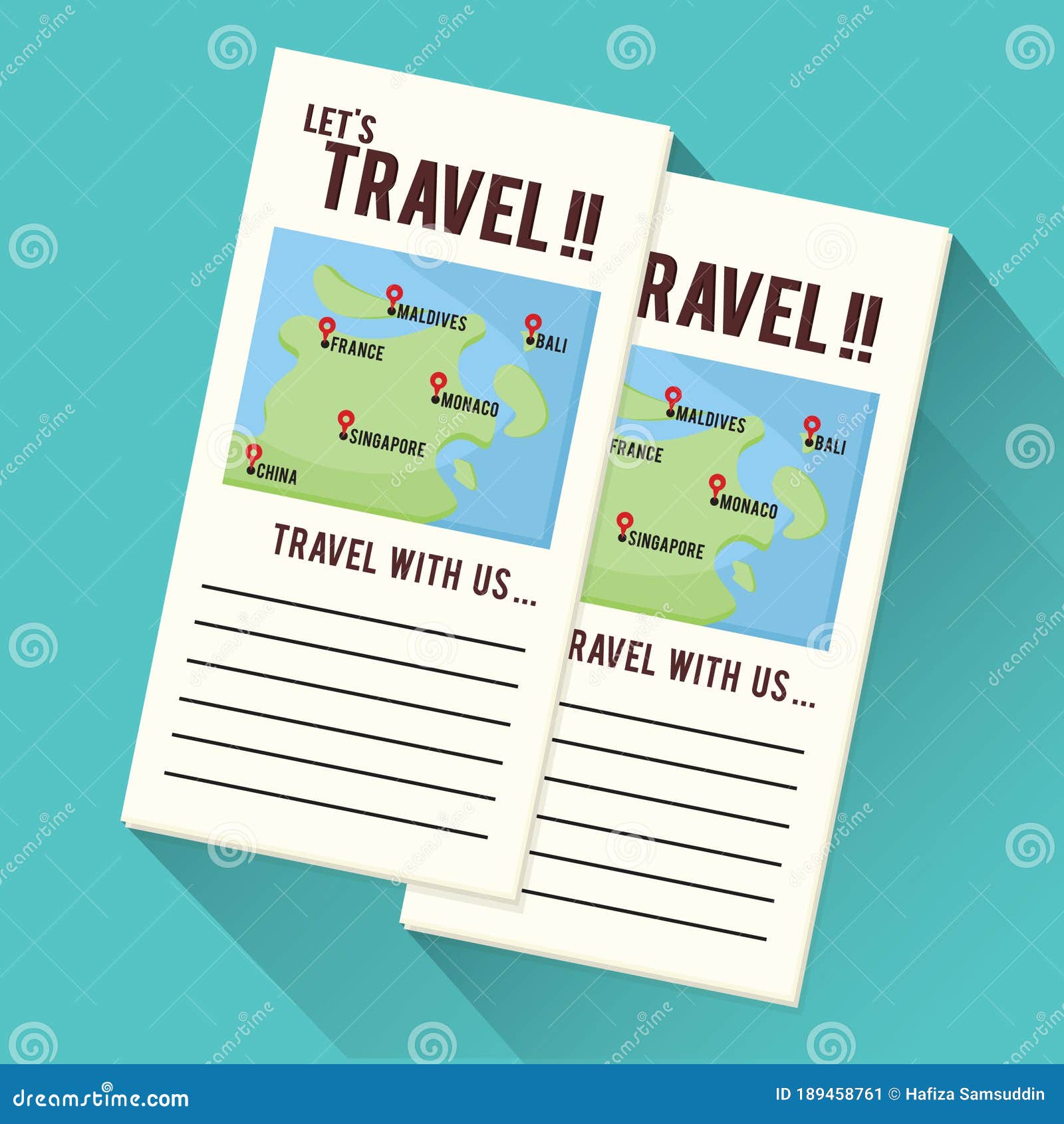 Travel Brochures. Vector Illustration Decorative Design Stock Vector ...