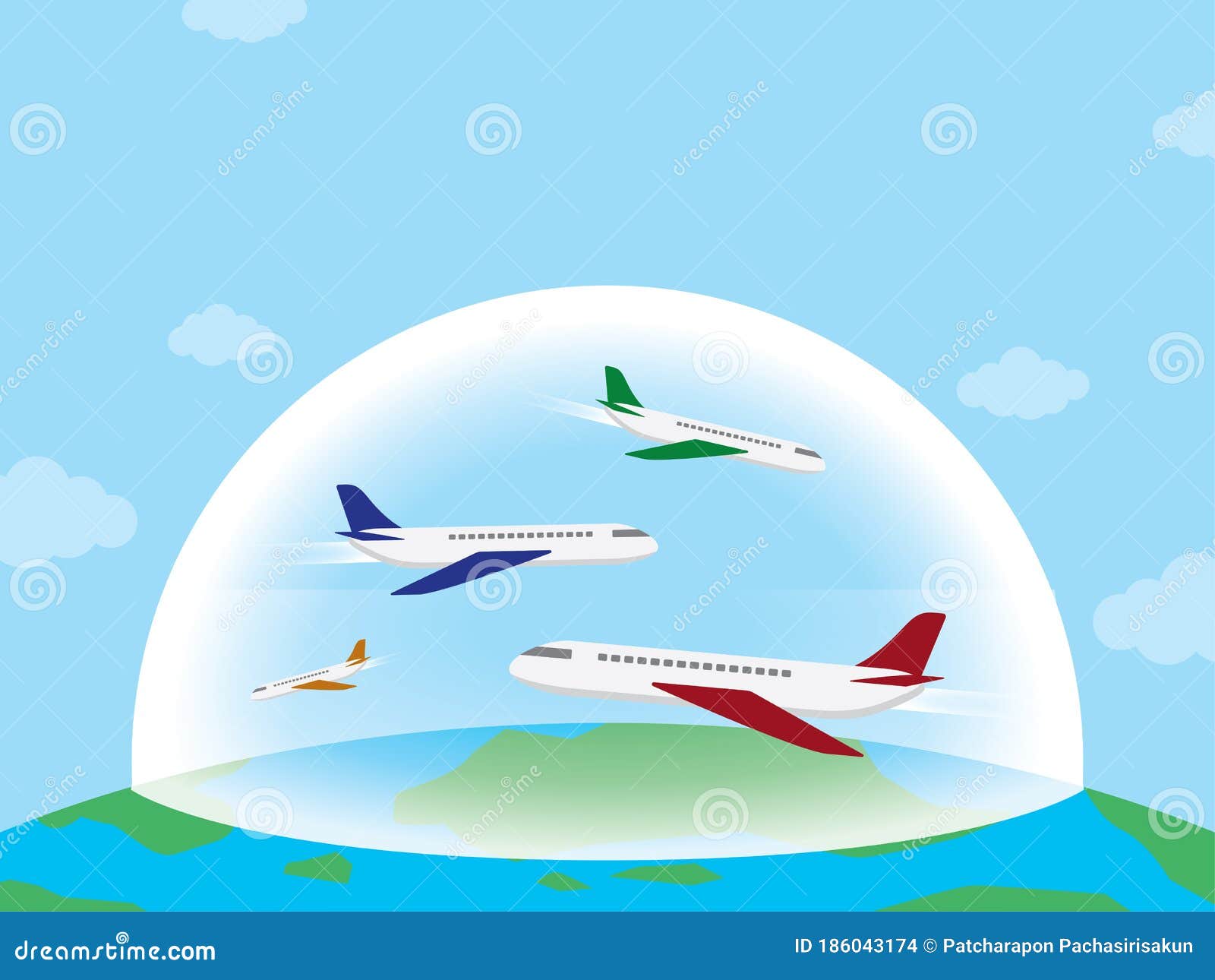 Travel Bubble is the New Tourism Trend Stock Vector - Illustration of ...