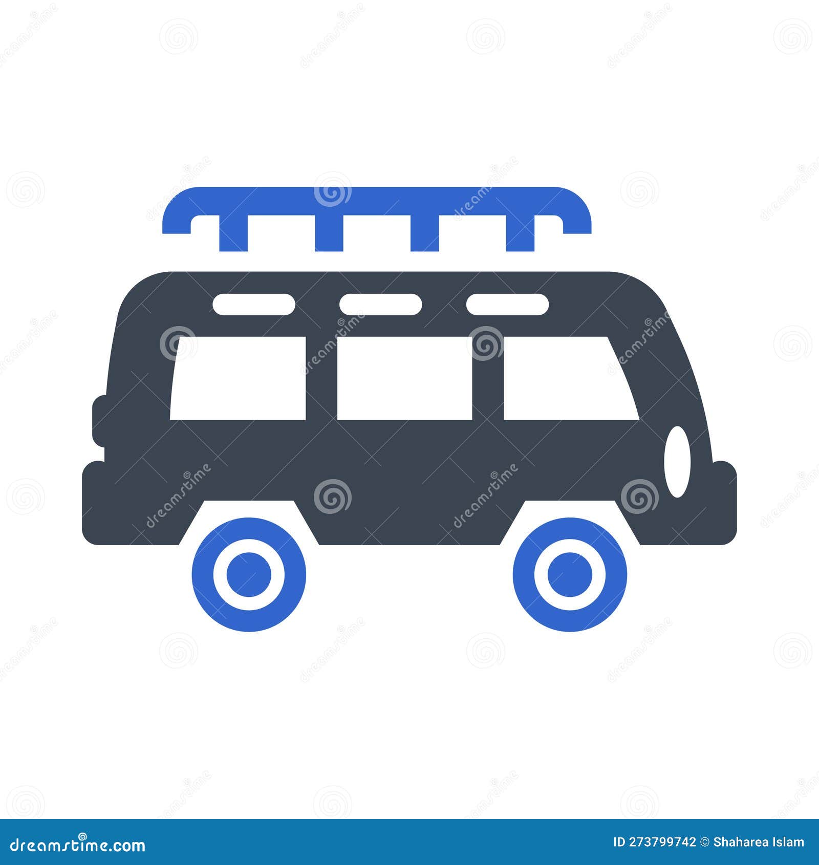 Travel bus icon stock vector. Illustration of minivan - 273799742