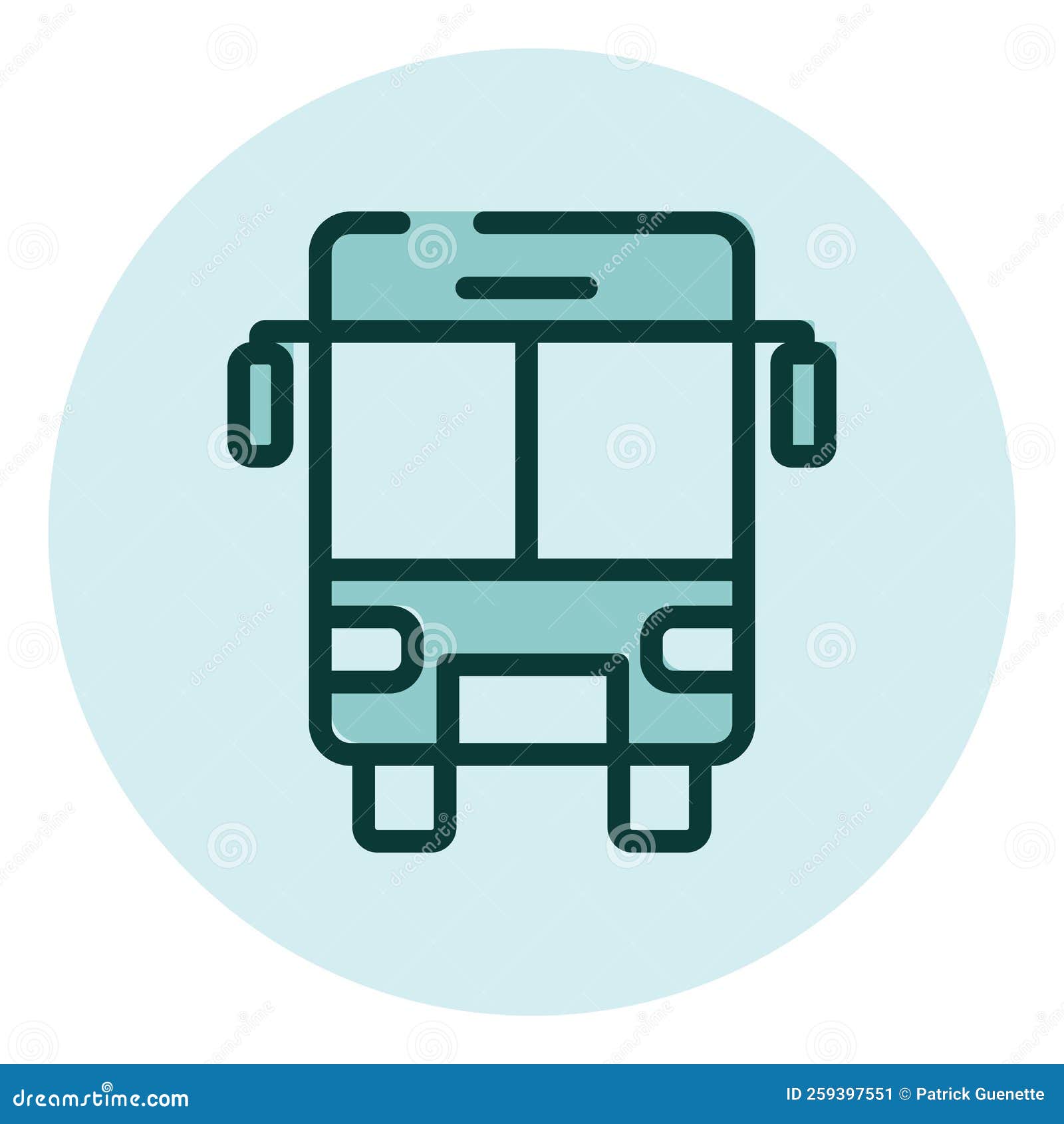 Travel bus, icon stock vector. Illustration of trip - 259397551