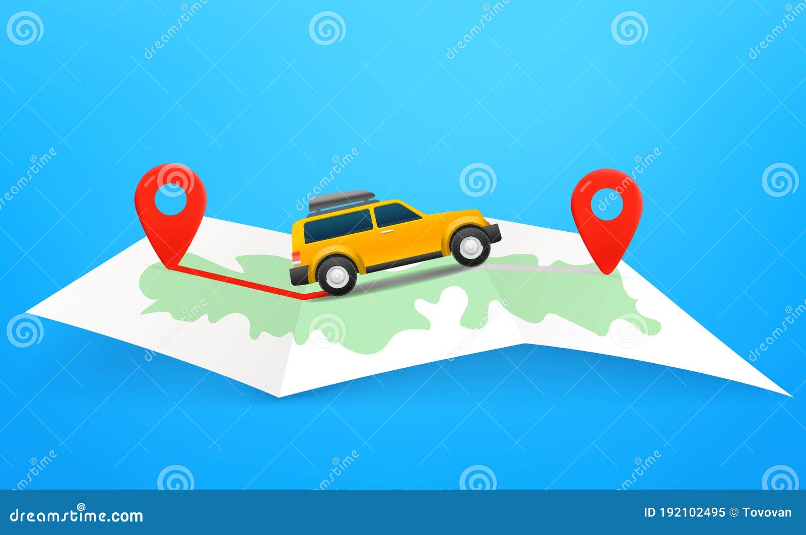 Travel by Car Vector Concept Stock Vector - Illustration of page, trip ...