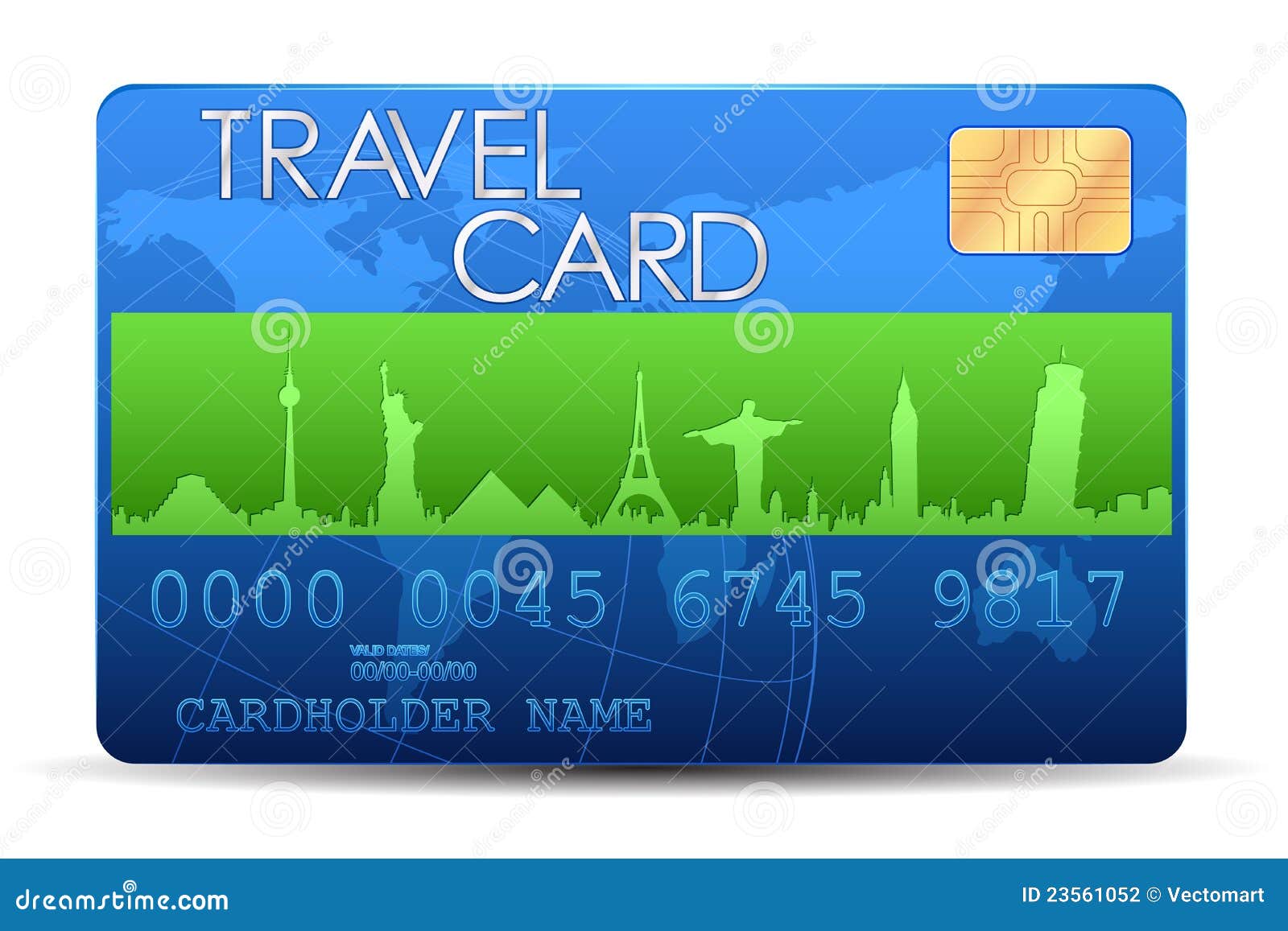 Travel Card stock vector. Illustration of chip, electronic - 23561052