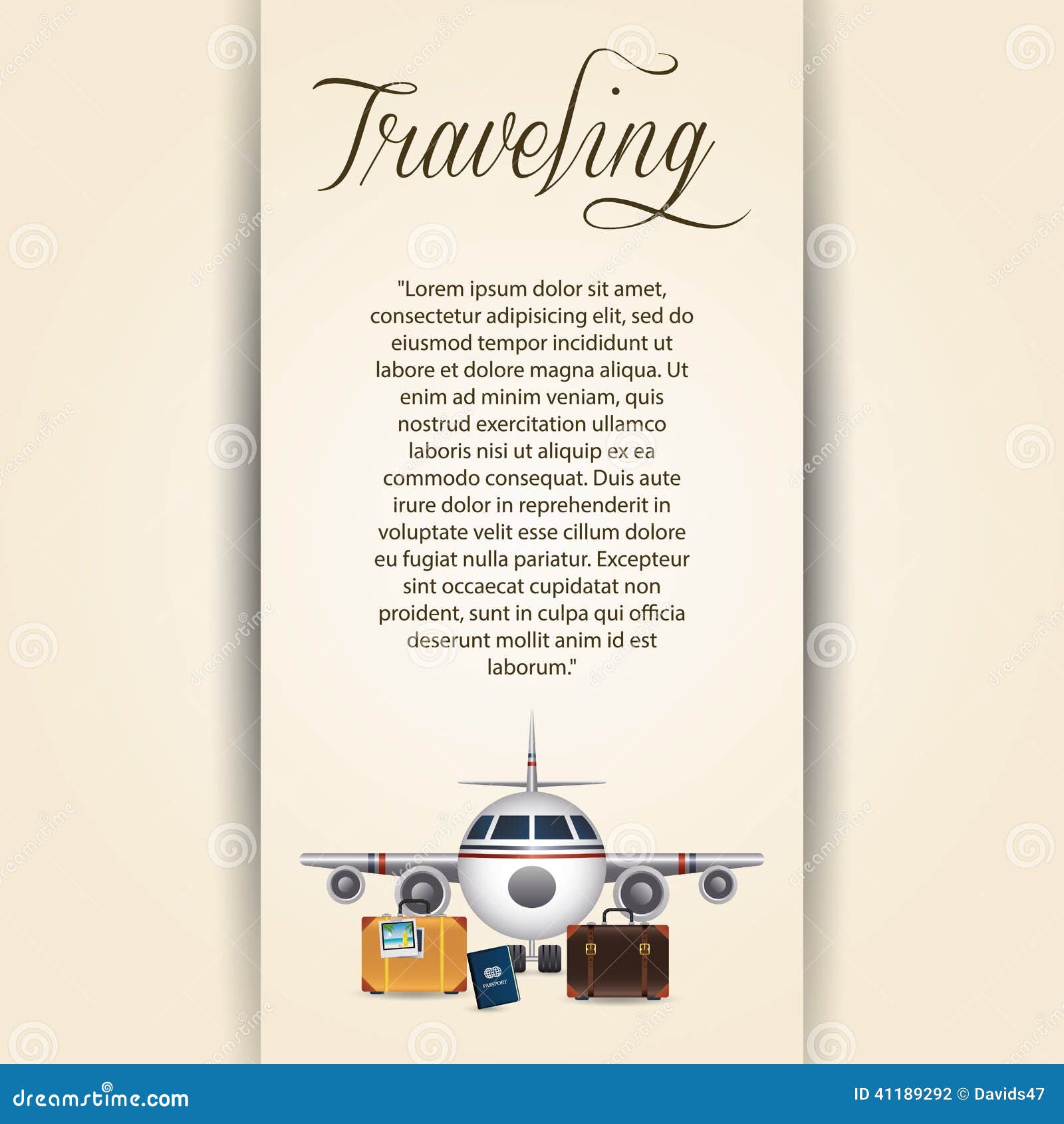 Travel Card stock vector. Illustration of transportation - 41189292
