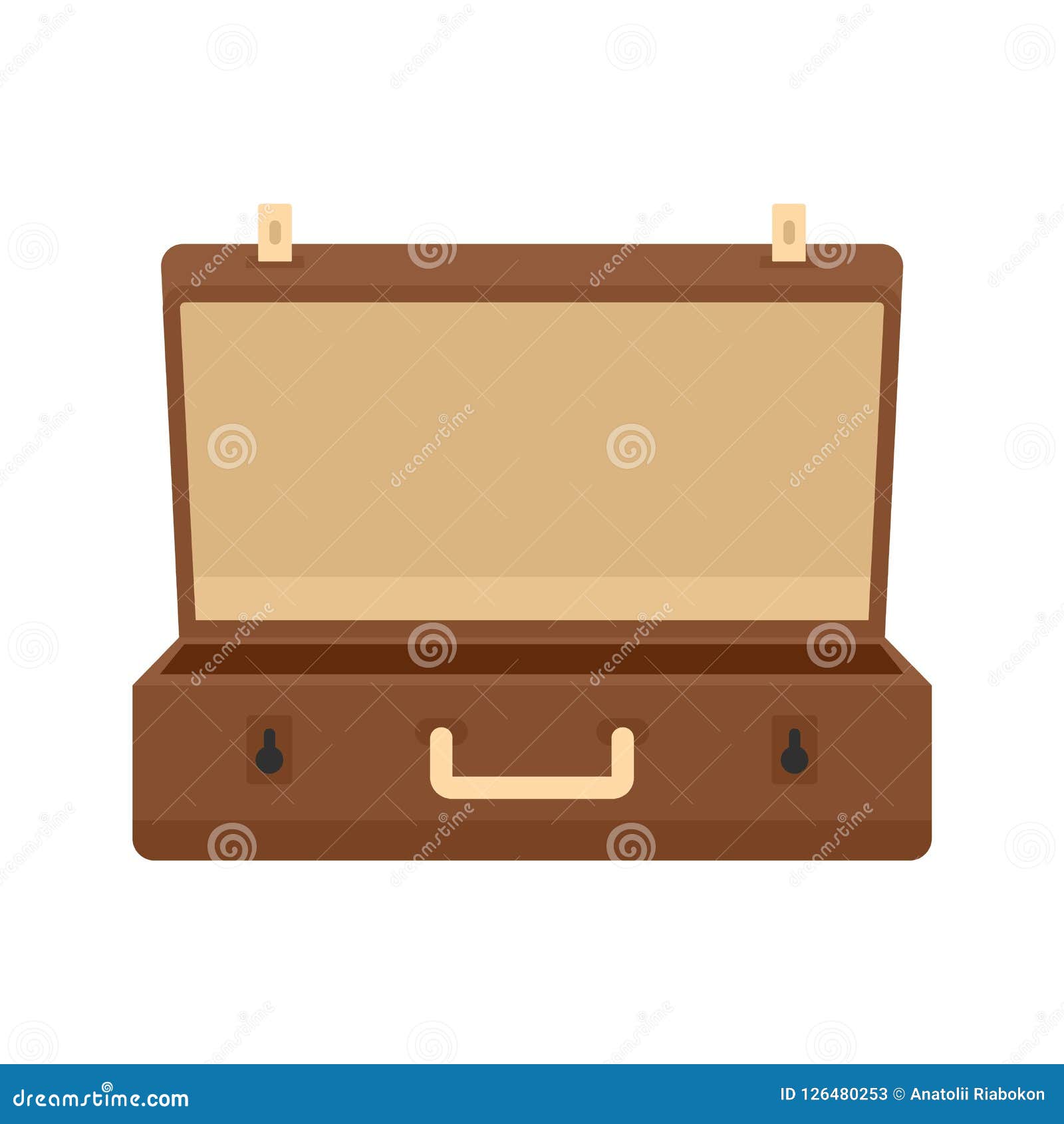 Travel Case Icon, Flat Style Stock Vector - Illustration of journey ...