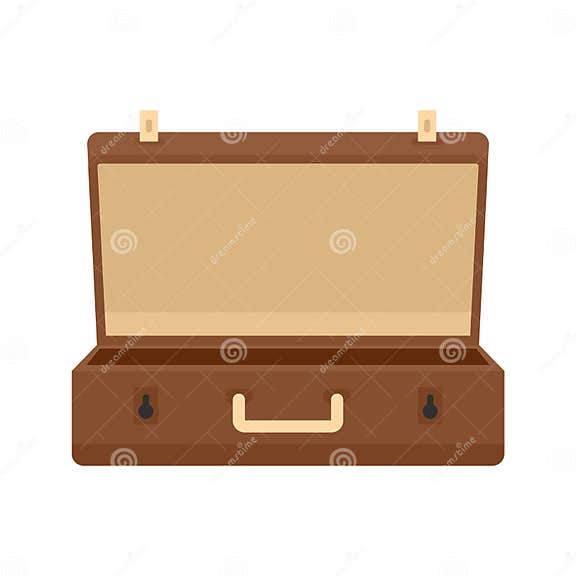 Travel Case Icon, Flat Style Stock Vector - Illustration of journey ...