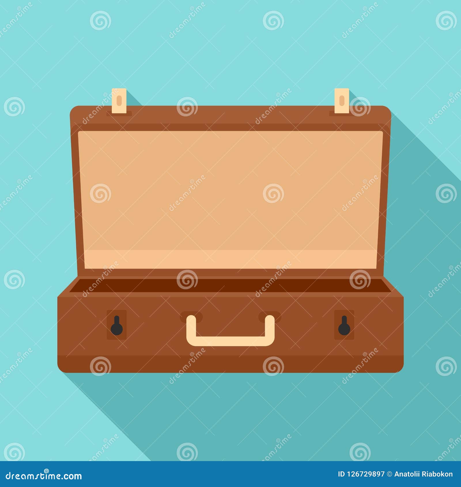 Travel Case Icon, Flat Style Stock Illustration - Illustration of ...